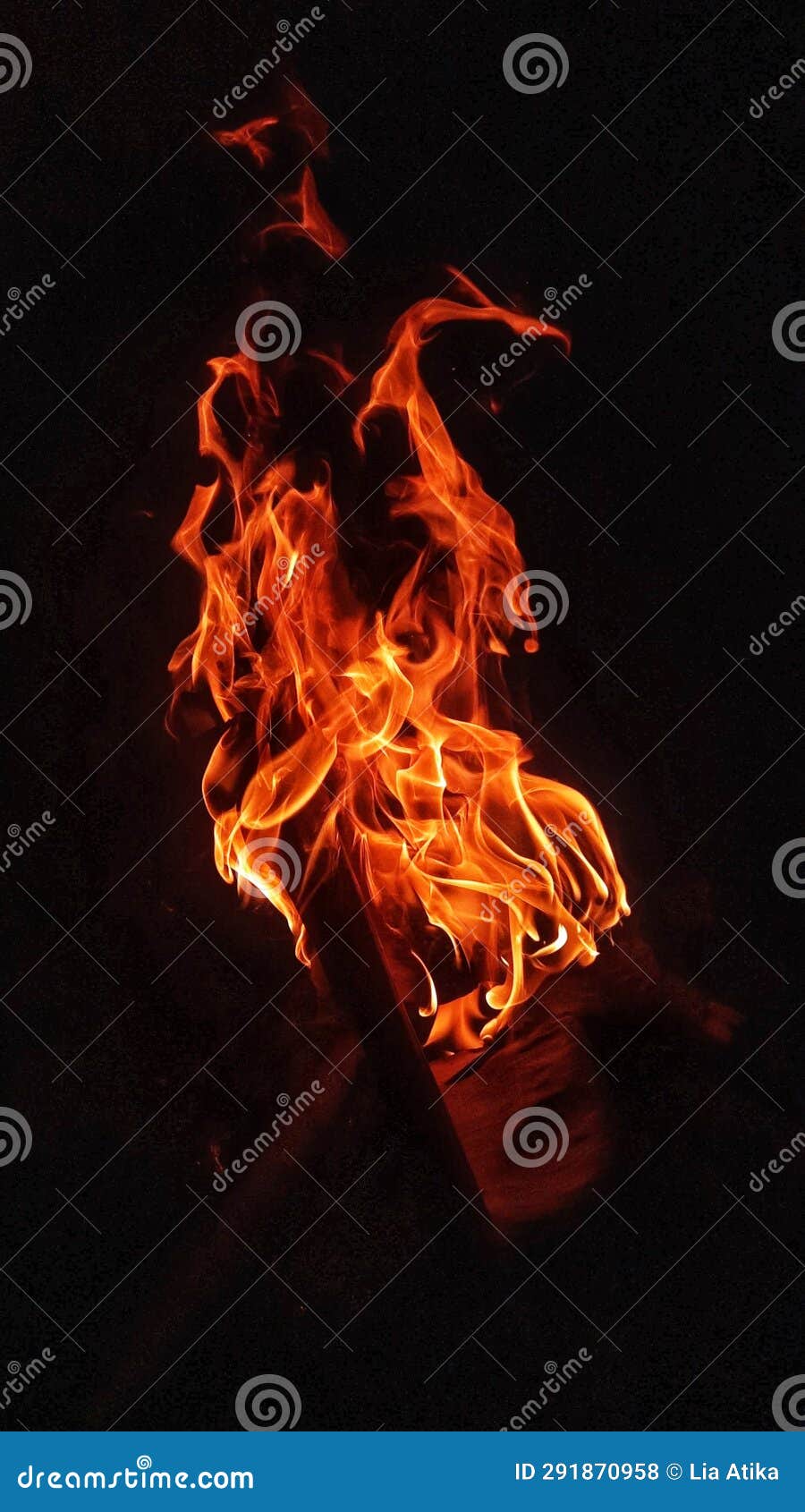 The Magic Power of Fire in the Dark is so Strong Stock Photo - Image of ...