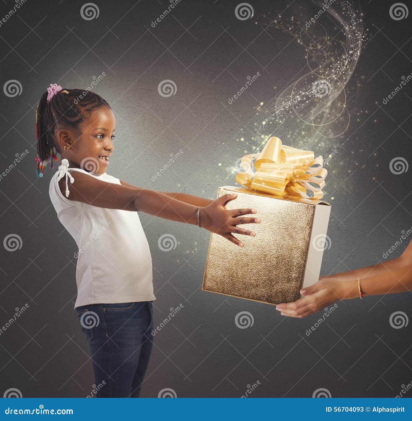 Magic present sparkling stock image. Image of expression - 56704093
