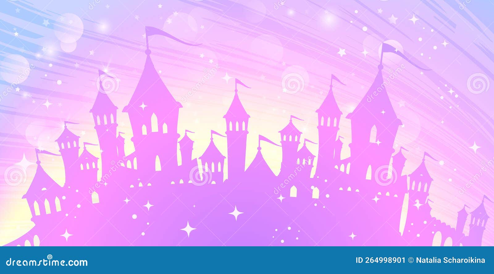 Magic princess palace. stock vector. Illustration of party - 264998901