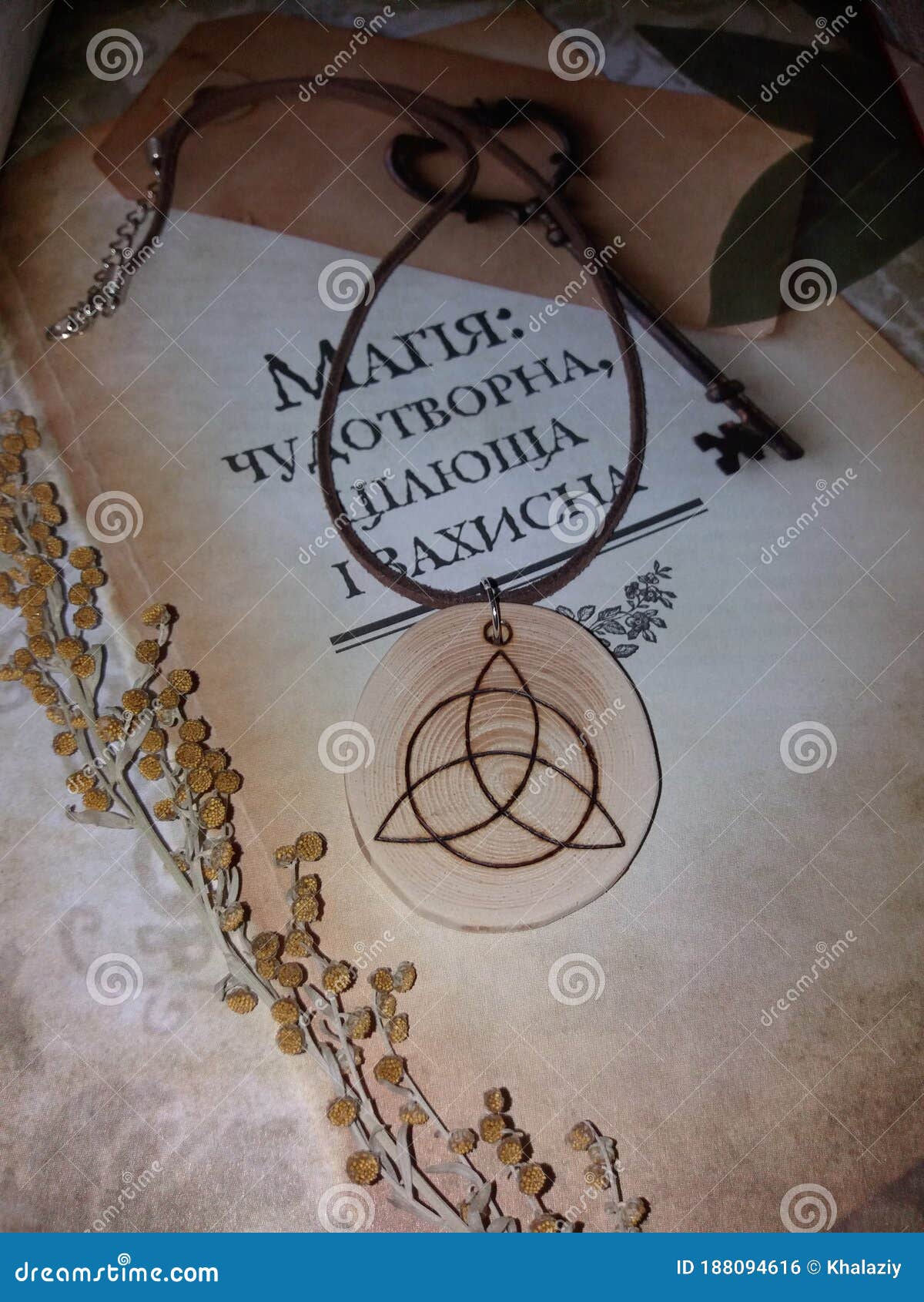 Magic Protective Pendants for Witches and Magicians Stock Photo - Image ...