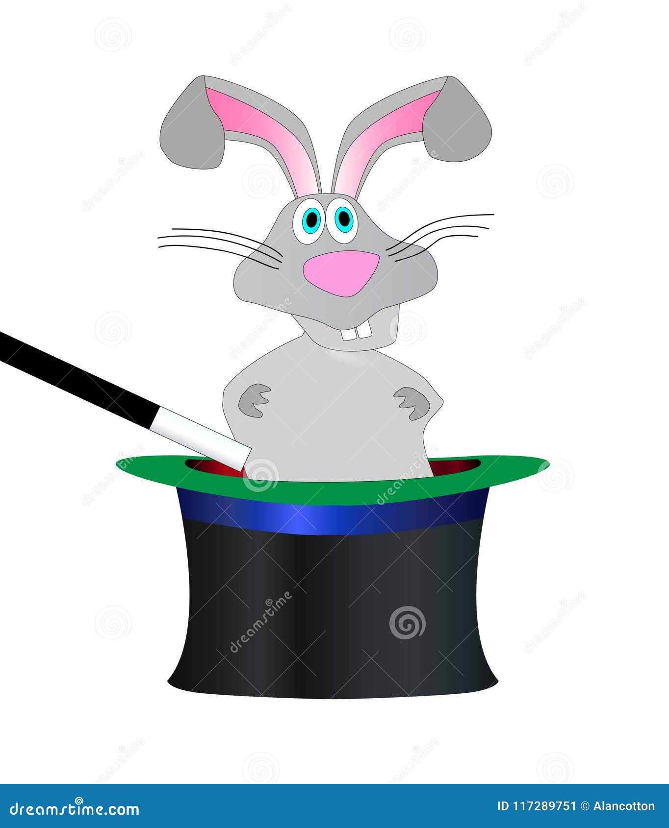 Magic Rabbit Hat stock vector. Illustration of graphic - 117289751
