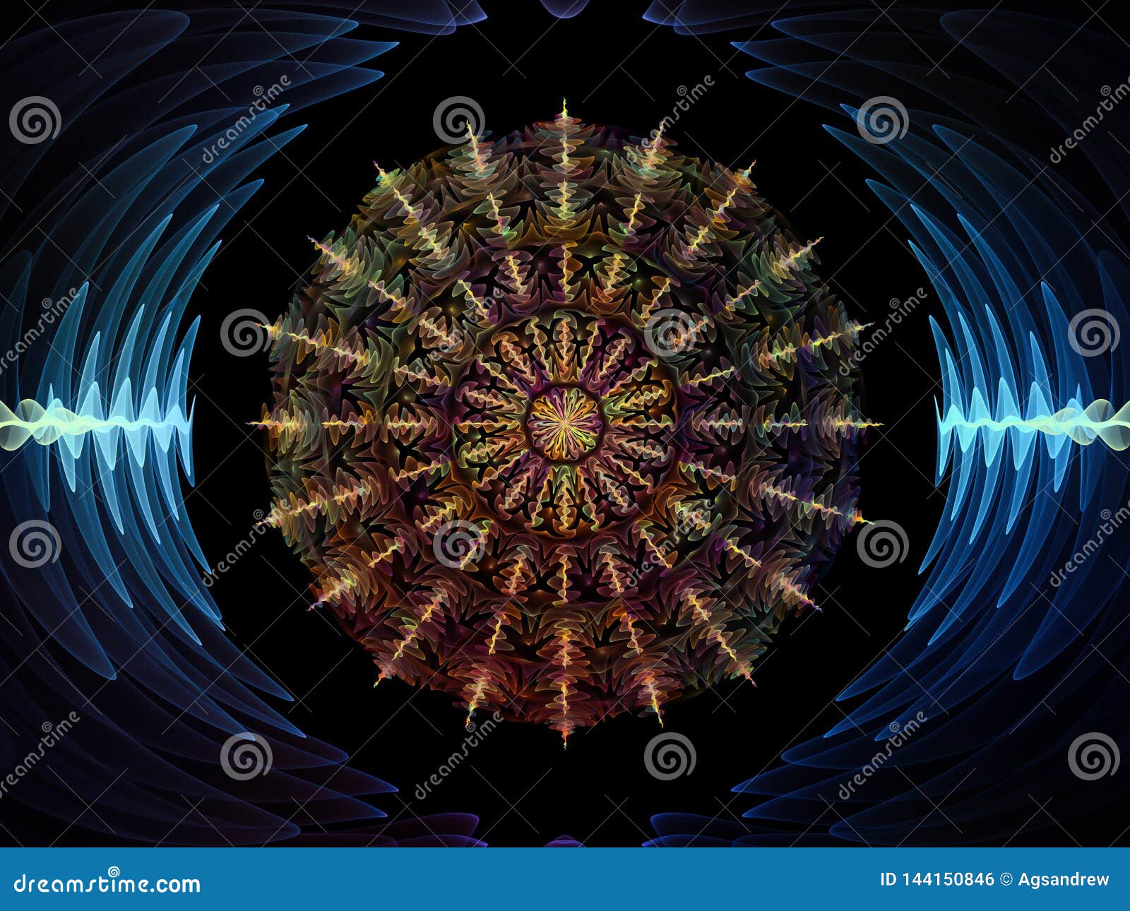 Magic of Radial Oscillation Stock Illustration - Illustration of ...