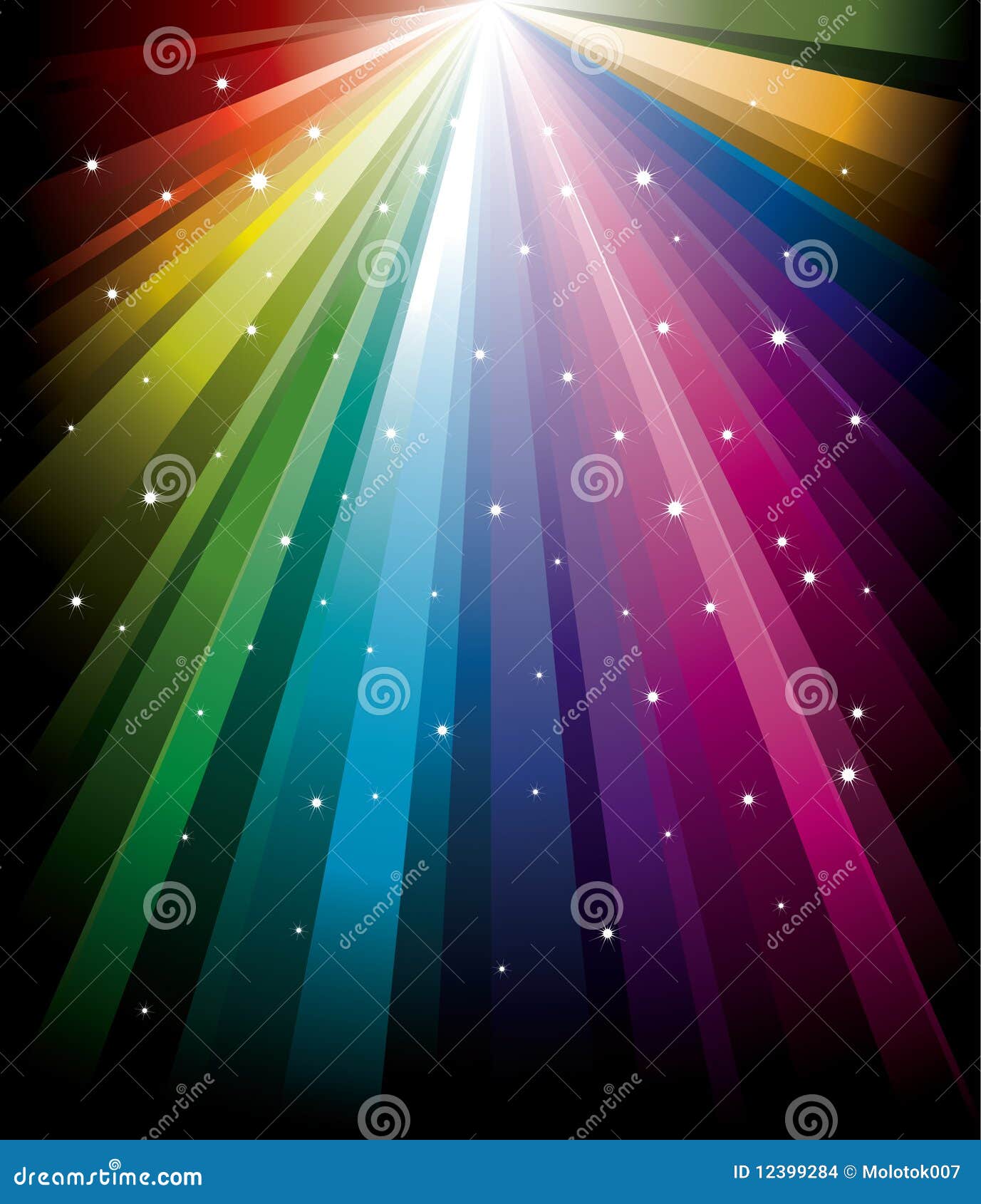 Magic radial Rainbow stock vector. Illustration of decorative - 12399284