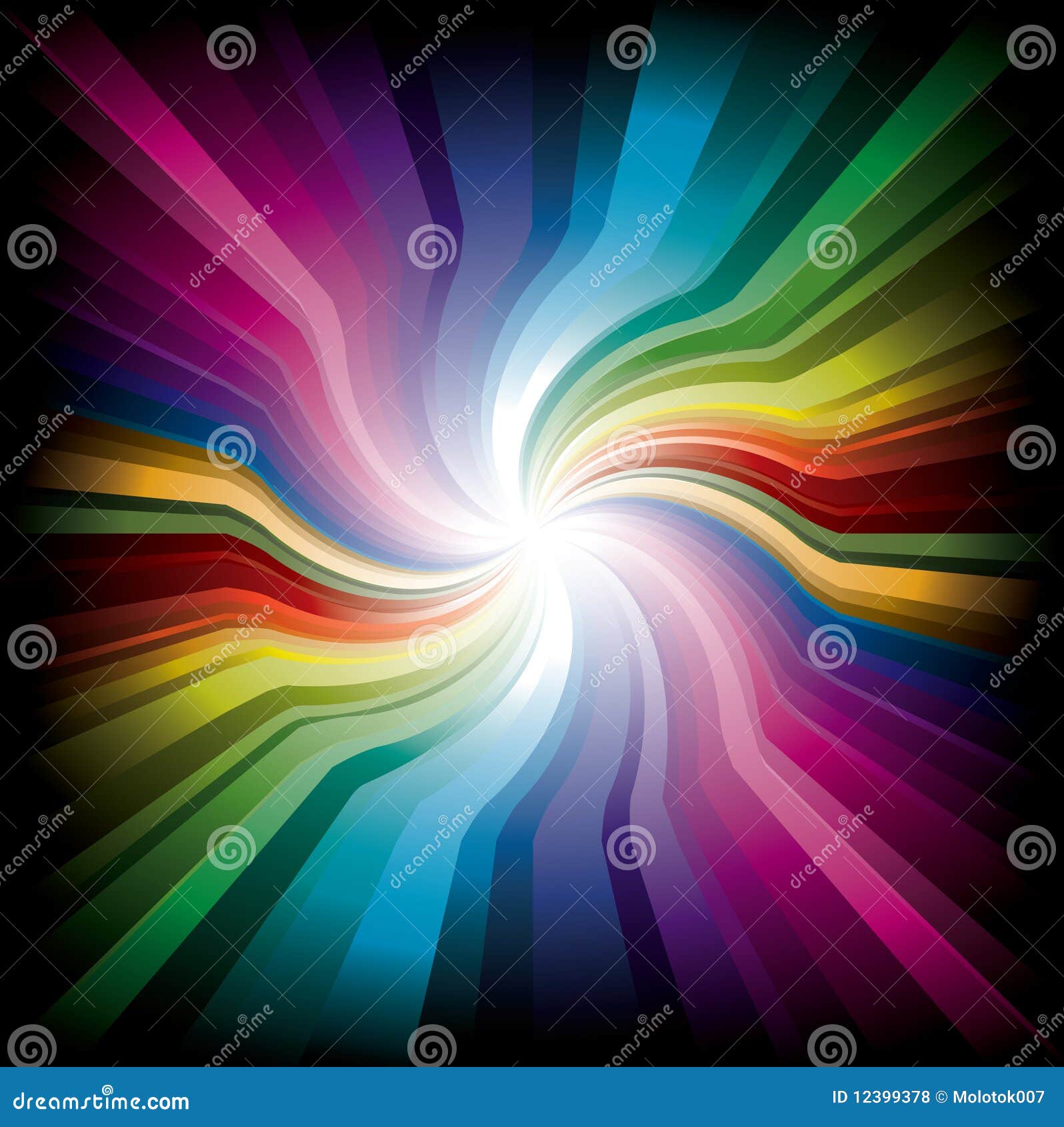 Magic radial Rainbow Light stock vector. Illustration of design - 12399378