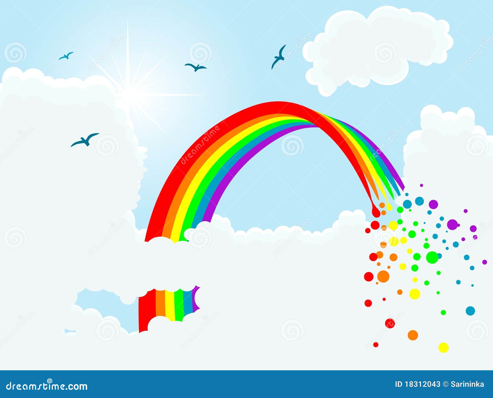 Magic rainbow stock vector. Illustration of detail, fantasia - 18312043