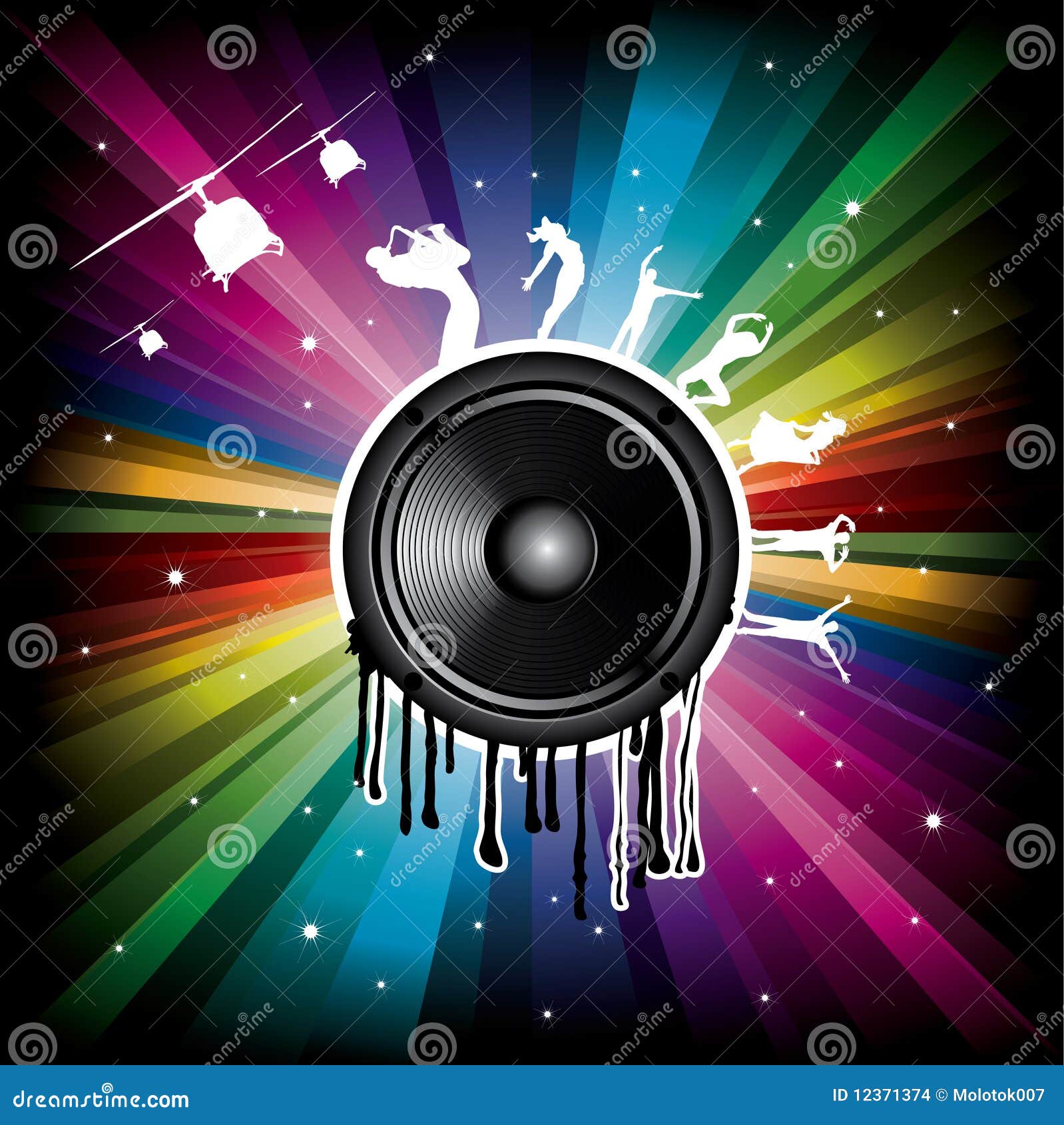 Magic Rainbow background stock vector. Illustration of musical - 12371374