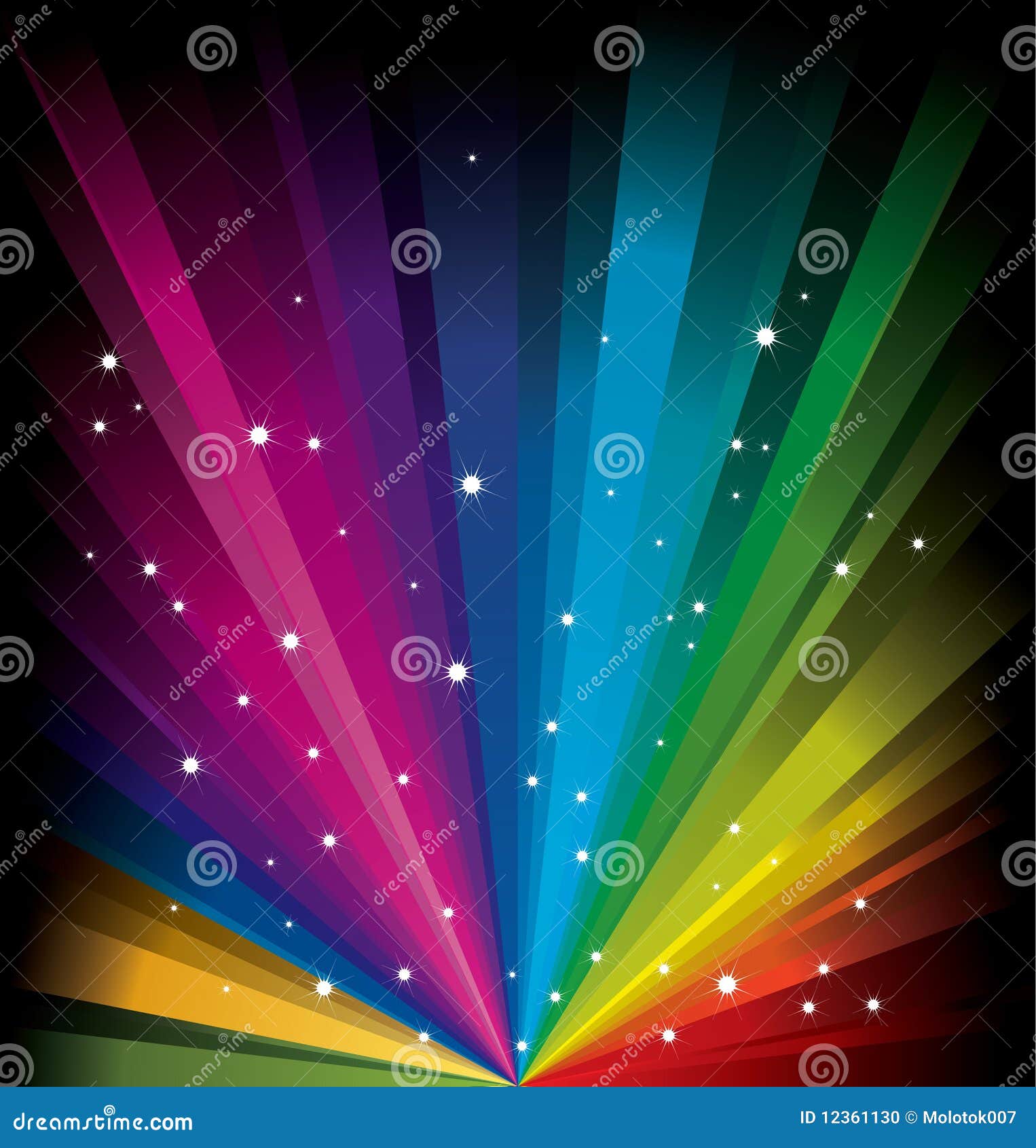 Magic Rainbow Light stock vector. Illustration of abstract - 12361130