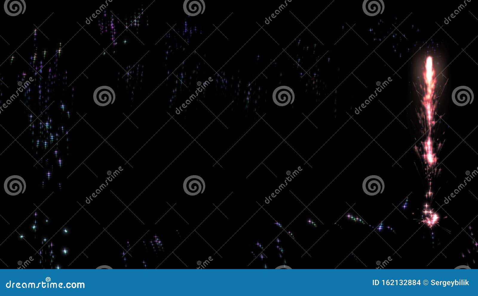 Magic Rainbow Wisp Bolts Overlay Rectangle Frame Colored Particle ...