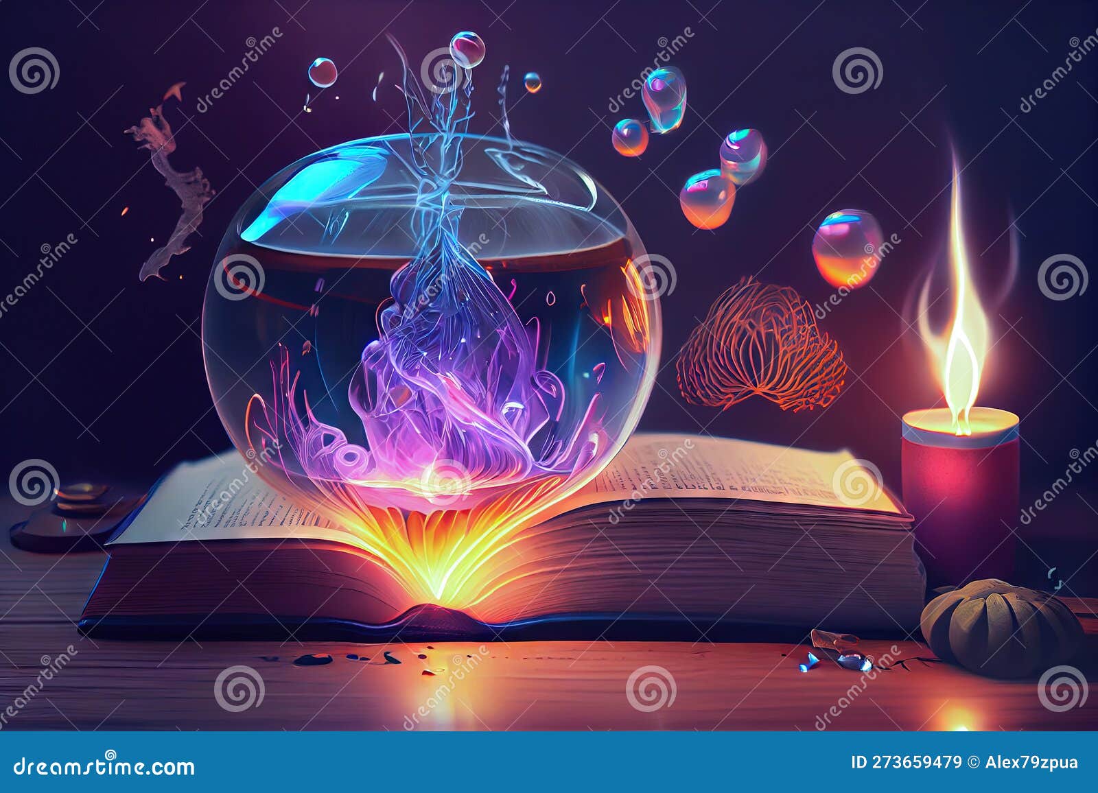 The Magic of Reading - Generative AI Stock Illustration - Illustration ...
