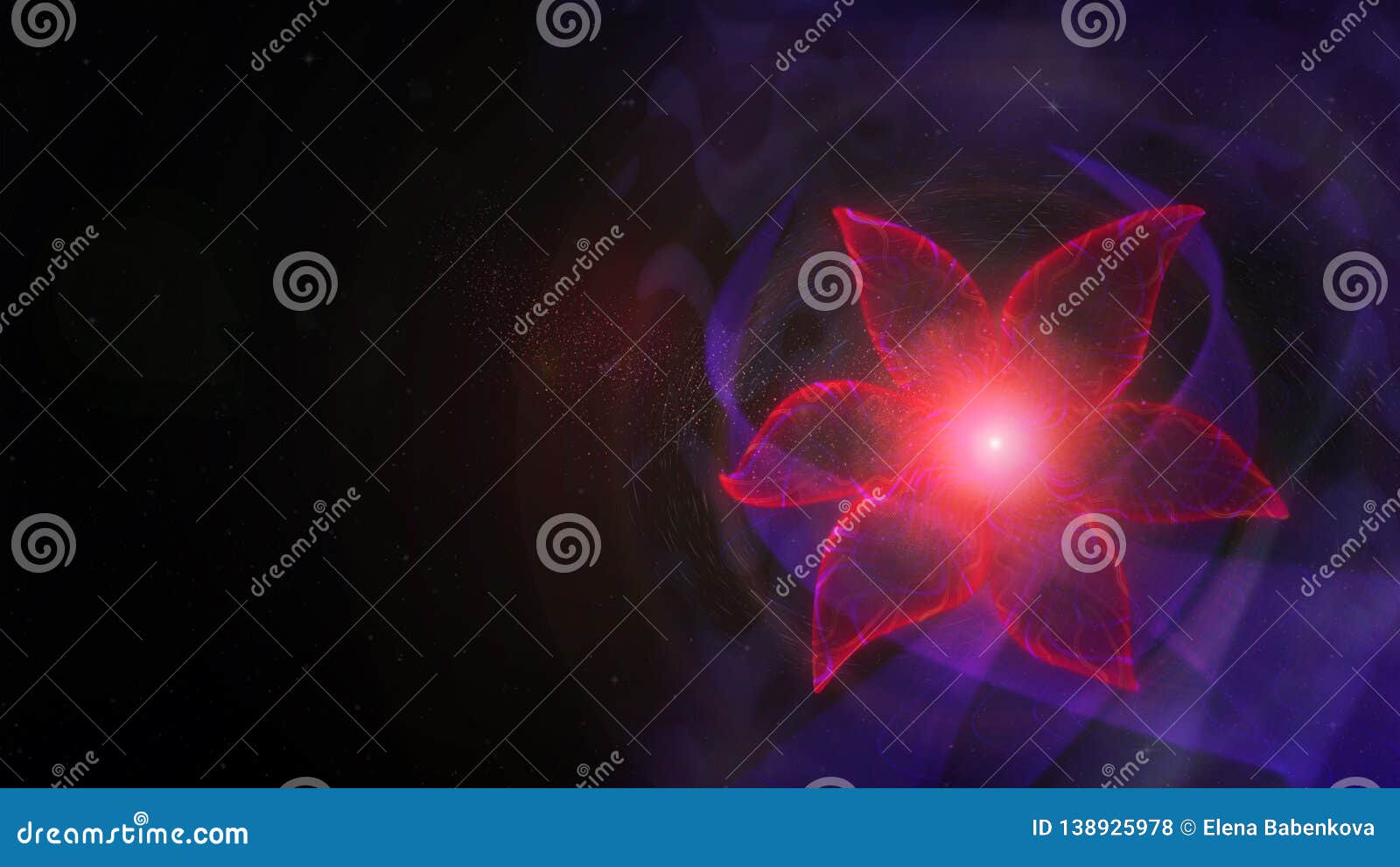 Magic red abstract flower stock illustration. Illustration of bright ...