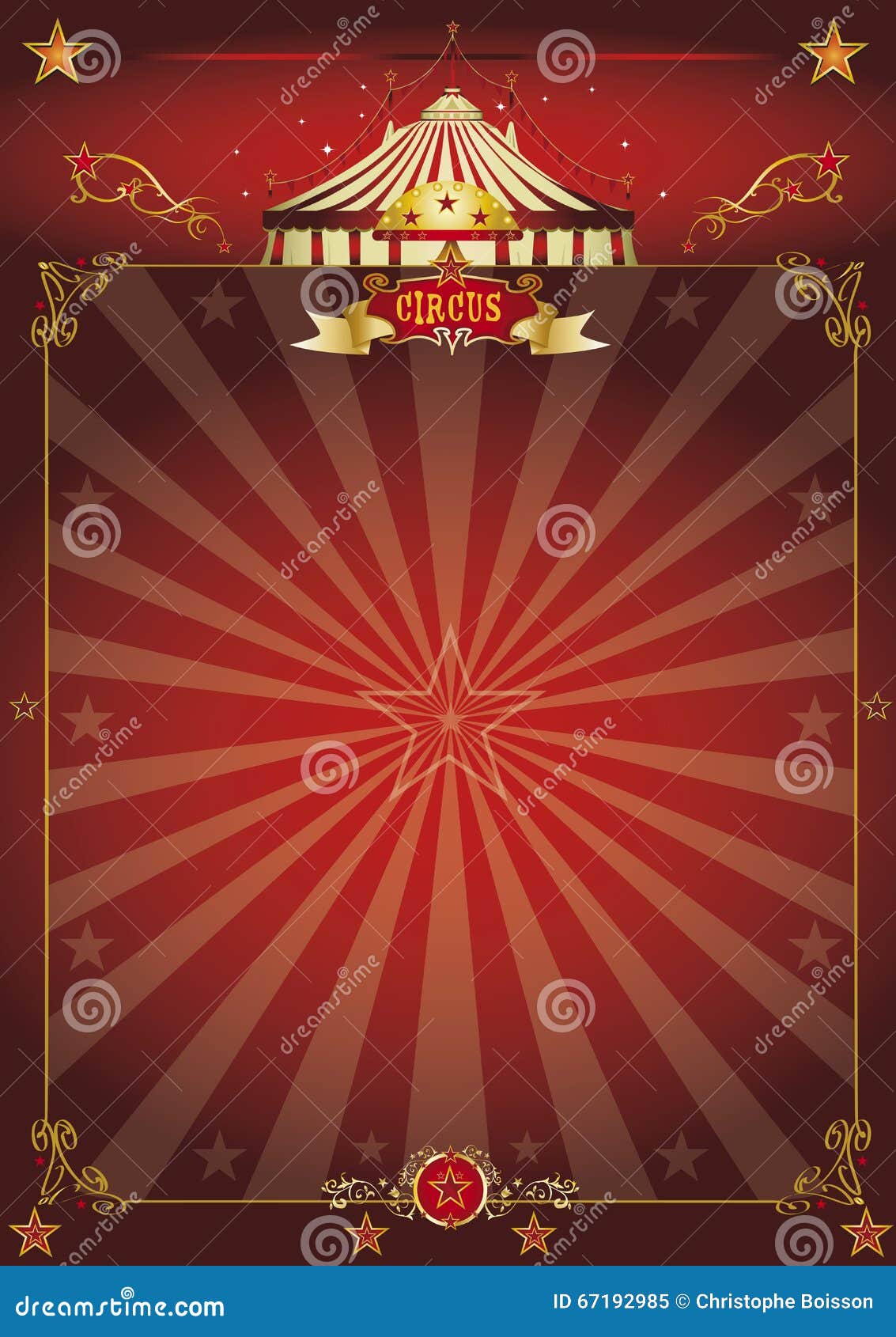 Magic red circus poster stock vector. Illustration of amusement - 67192985