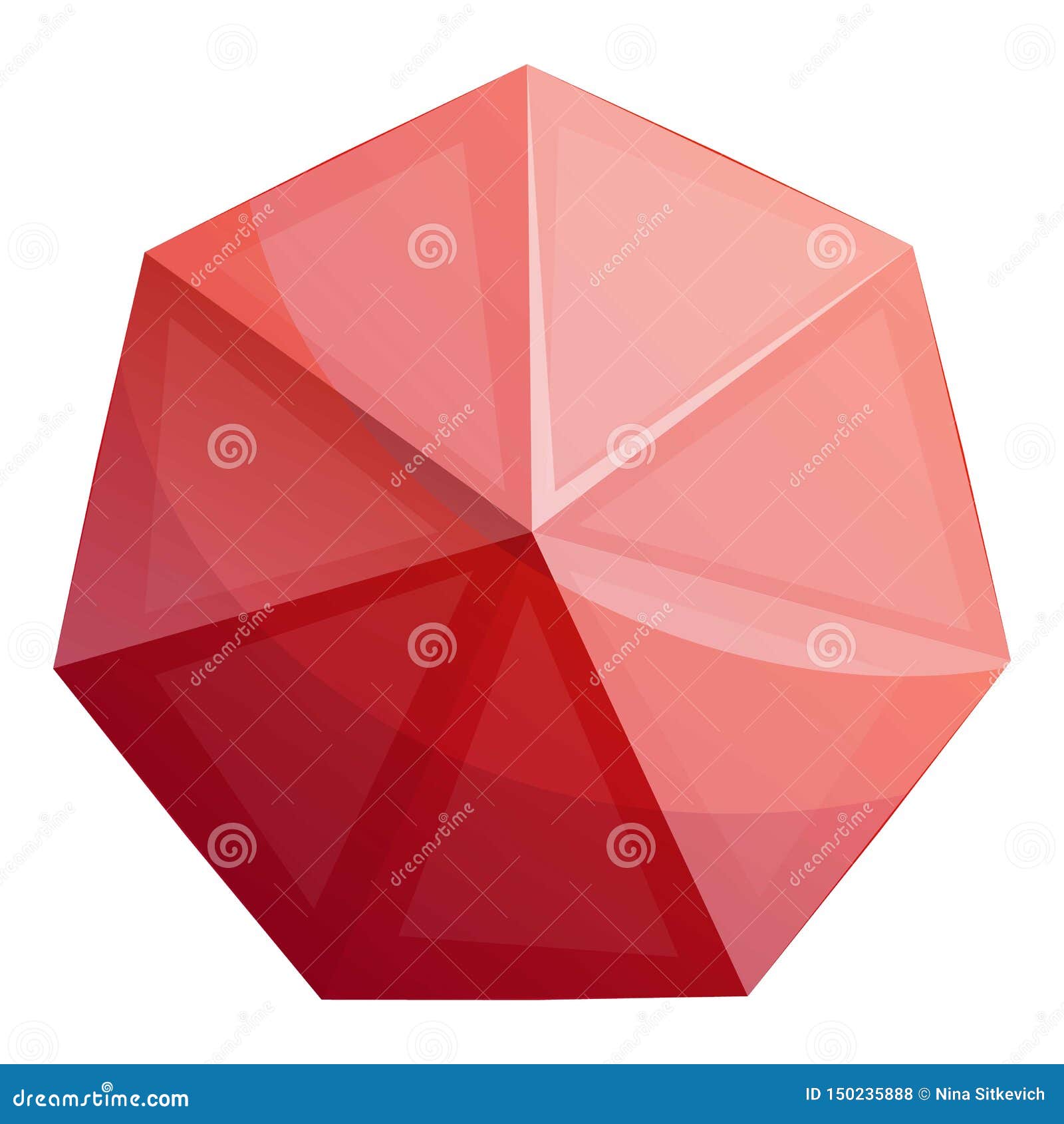 Magic Red Crystal Icon, Cartoon Style Stock Vector - Illustration of ...
