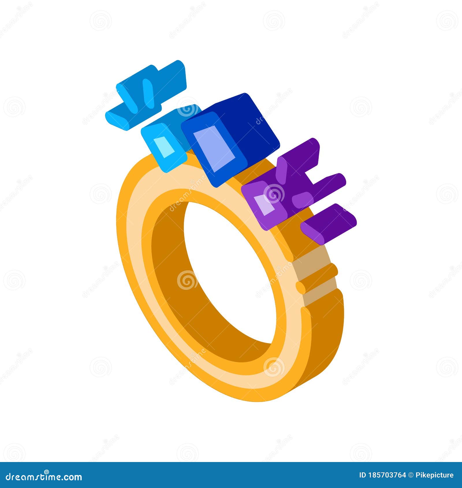 Magic Ring Isometric Icon Vector Illustration Stock Vector ...
