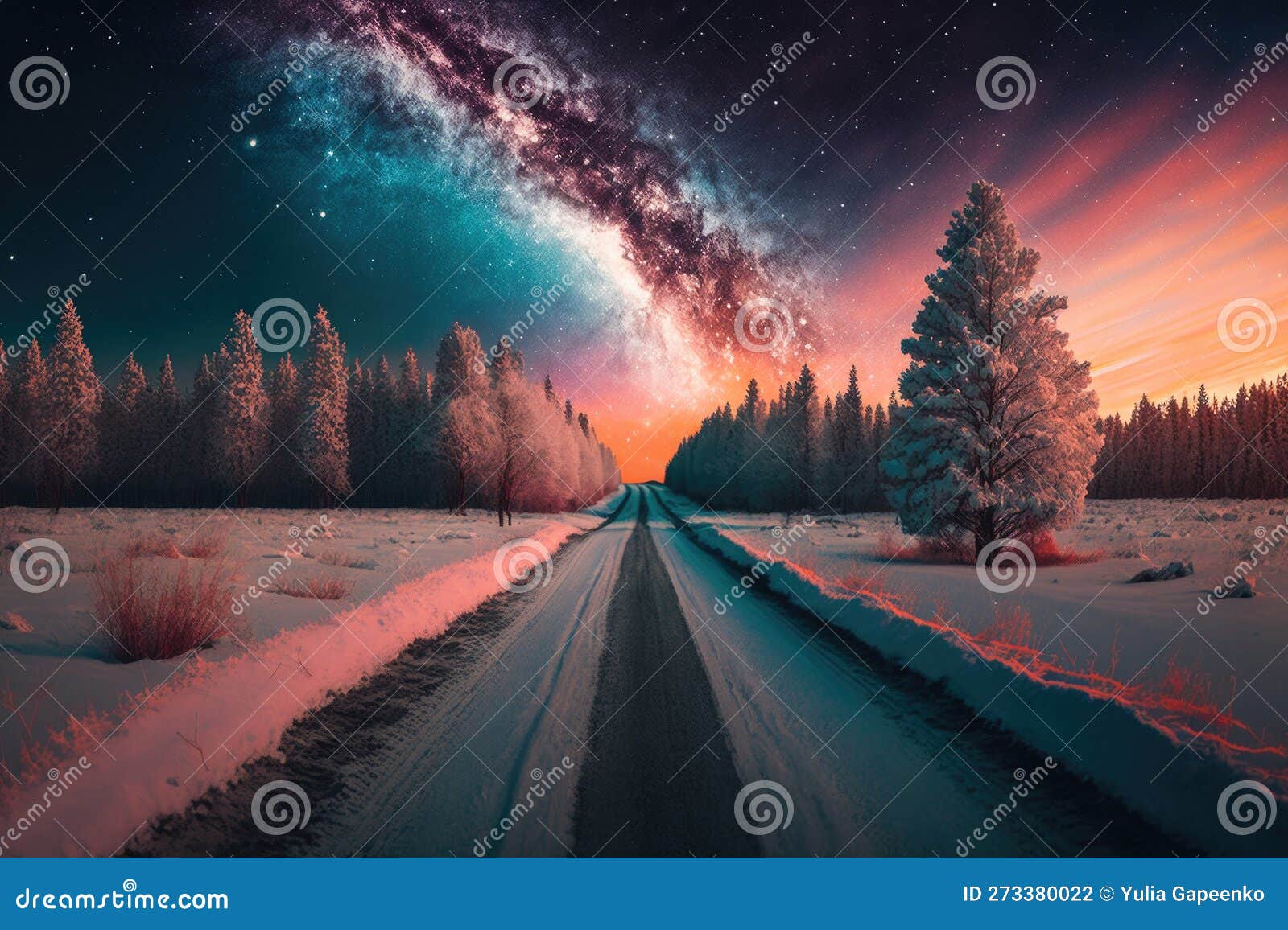 Magic Road In The Foggy Forest Stock Photo | CartoonDealer.com #159514272