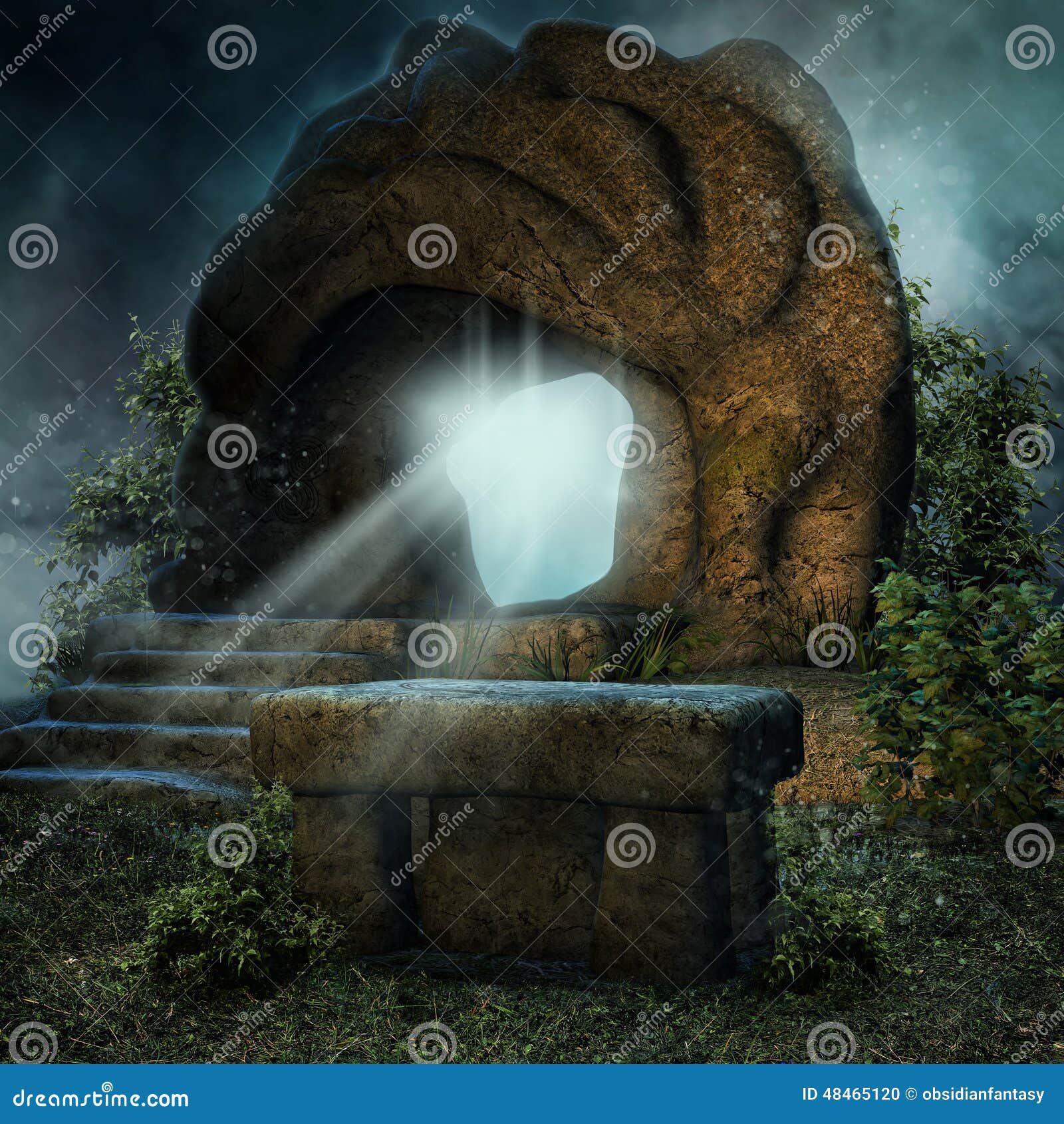 Stone Altar. Vector Drawing | CartoonDealer.com #158515994