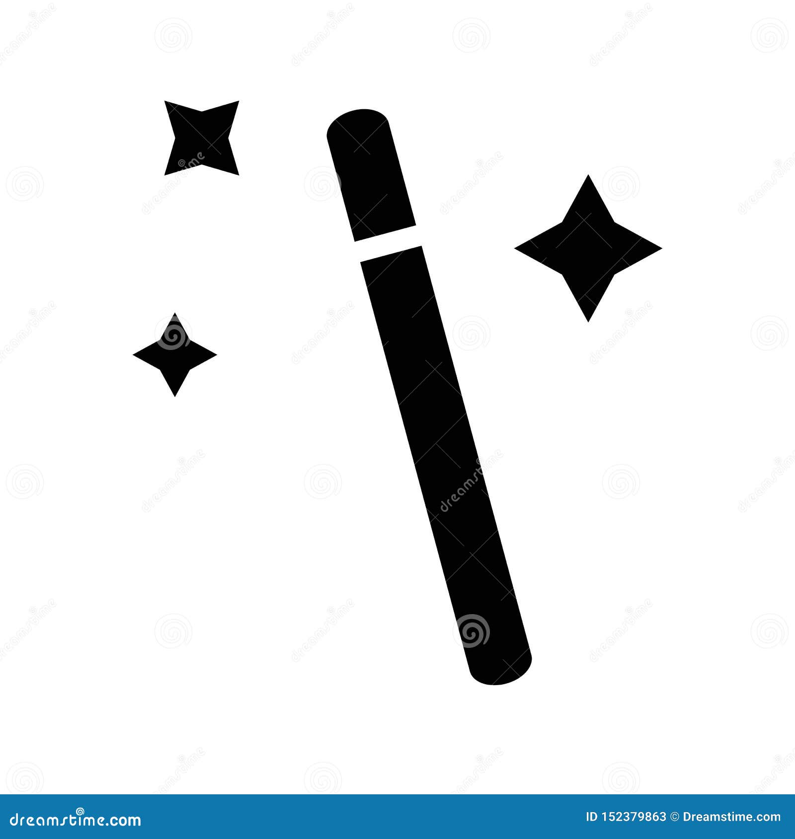 Magic Rod Vector, Magic Related Solid Style Editable Stroke Icon Stock ...