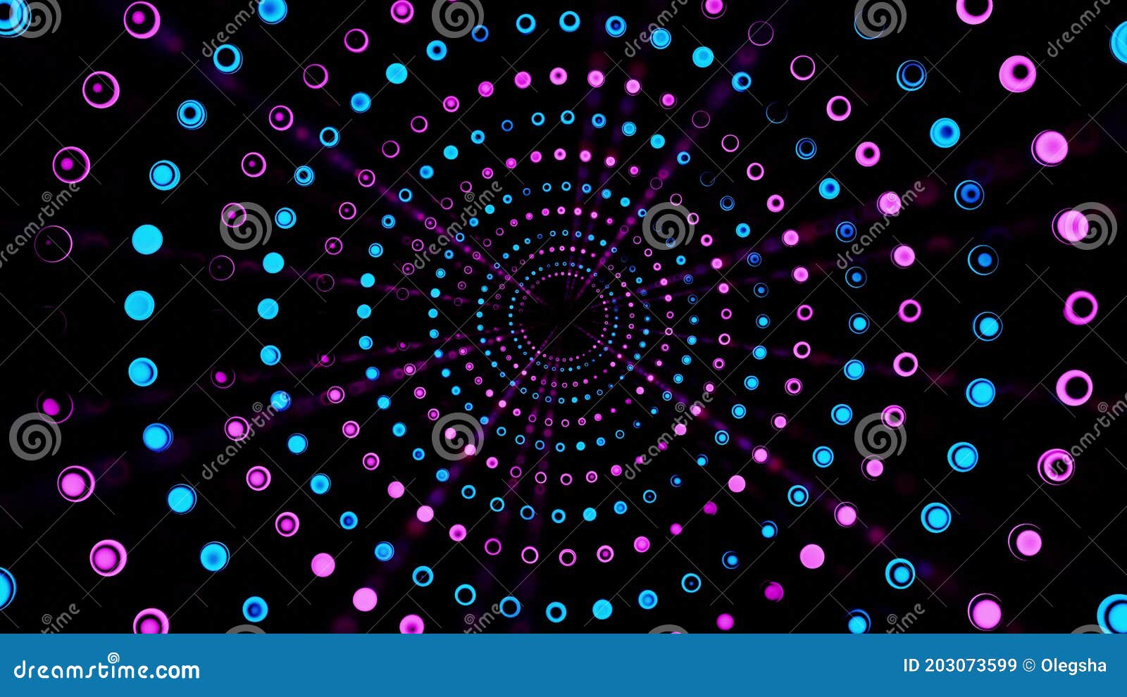 Magic Rotation of a Multi-colored Tunnel of Rotating Balls Stock Video ...