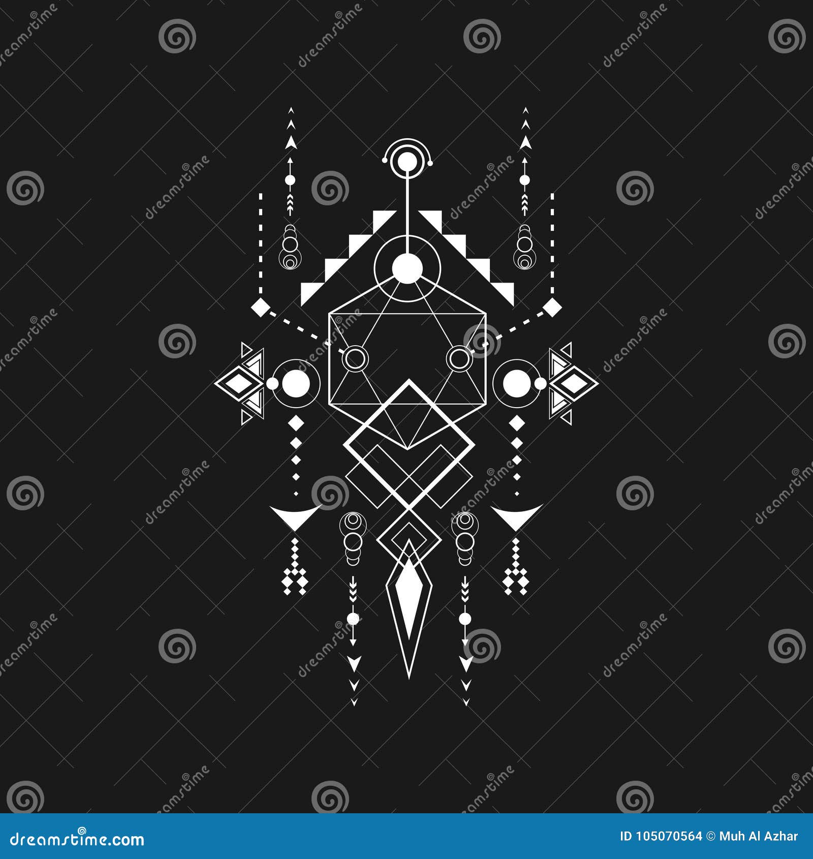Sacred Geometry Magic Style Stock Vector - Illustration of geometry ...