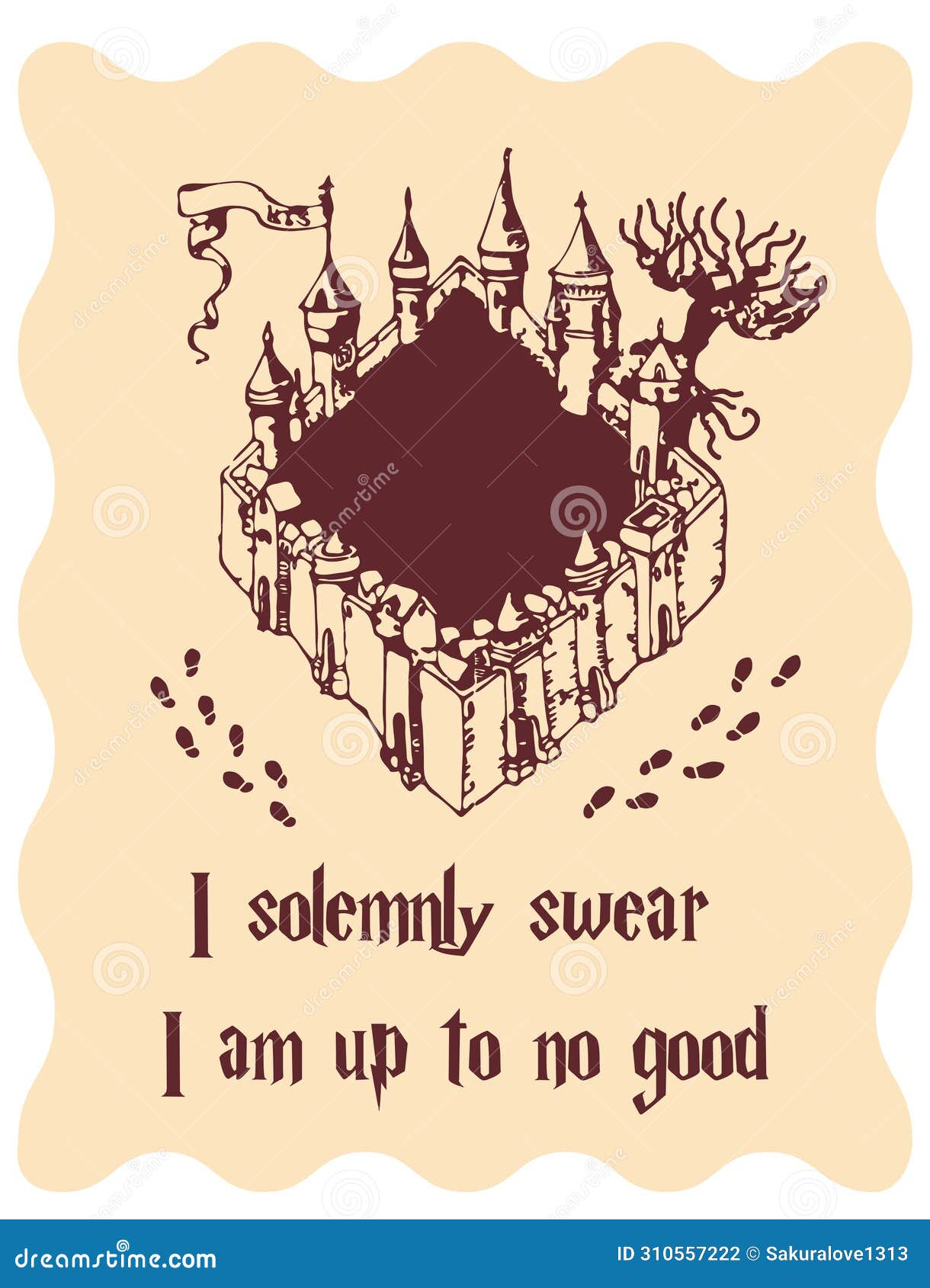 Magic School Poster, Quote from a Book about a Boy Wizard Stock Vector ...