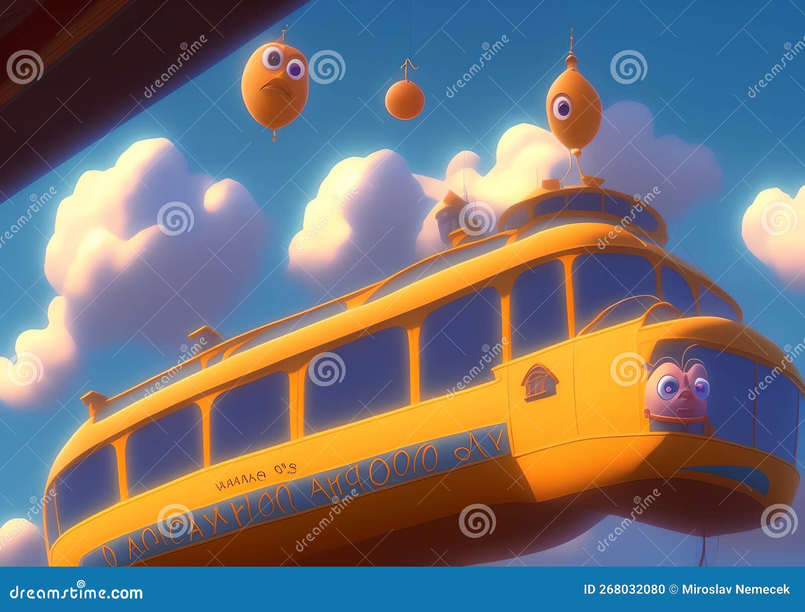 Magic School in the Sky, Generative AI Illustration Stock Illustration ...