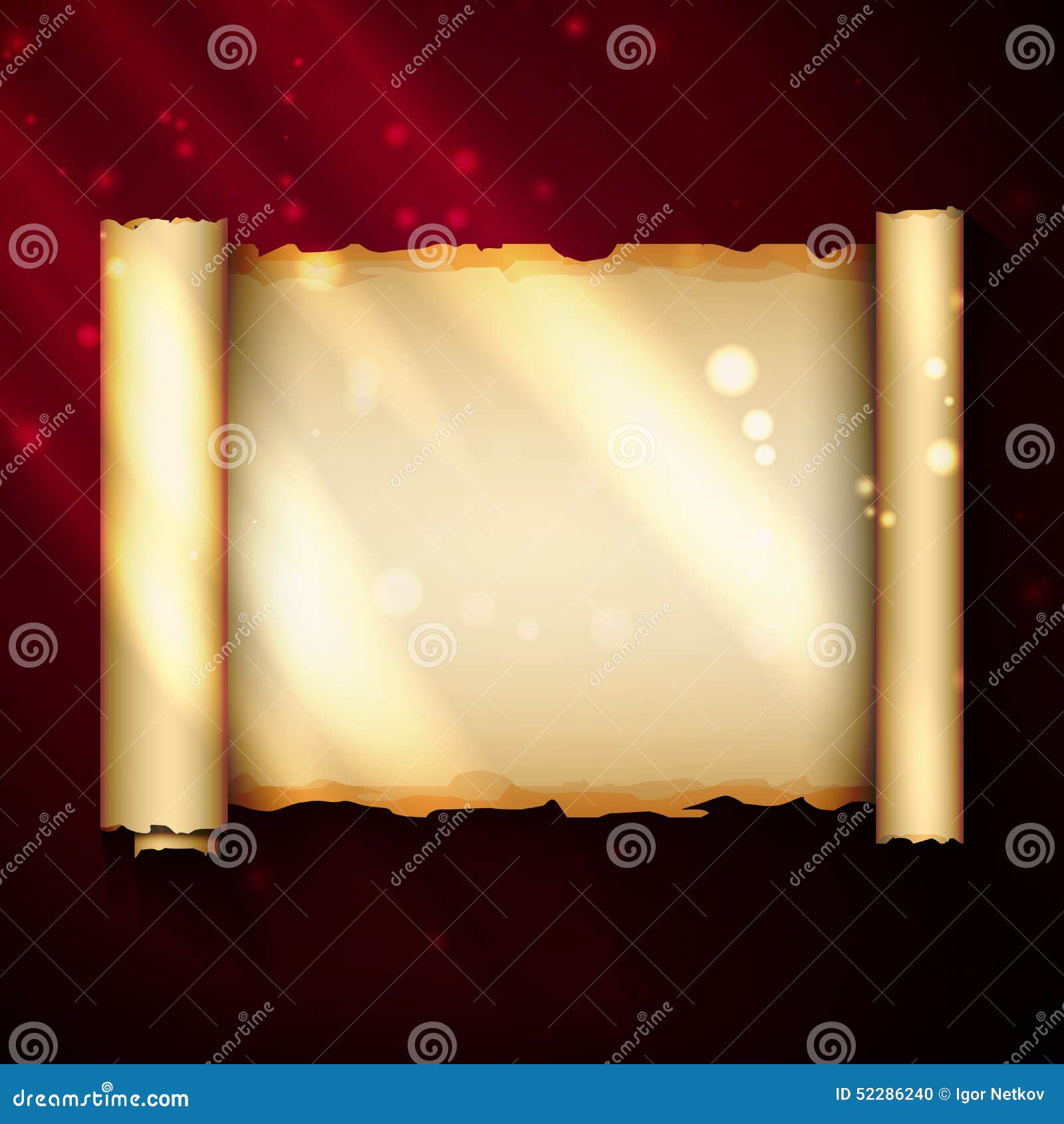 Magic scroll stock vector. Illustration of medieval, graphic - 52286240