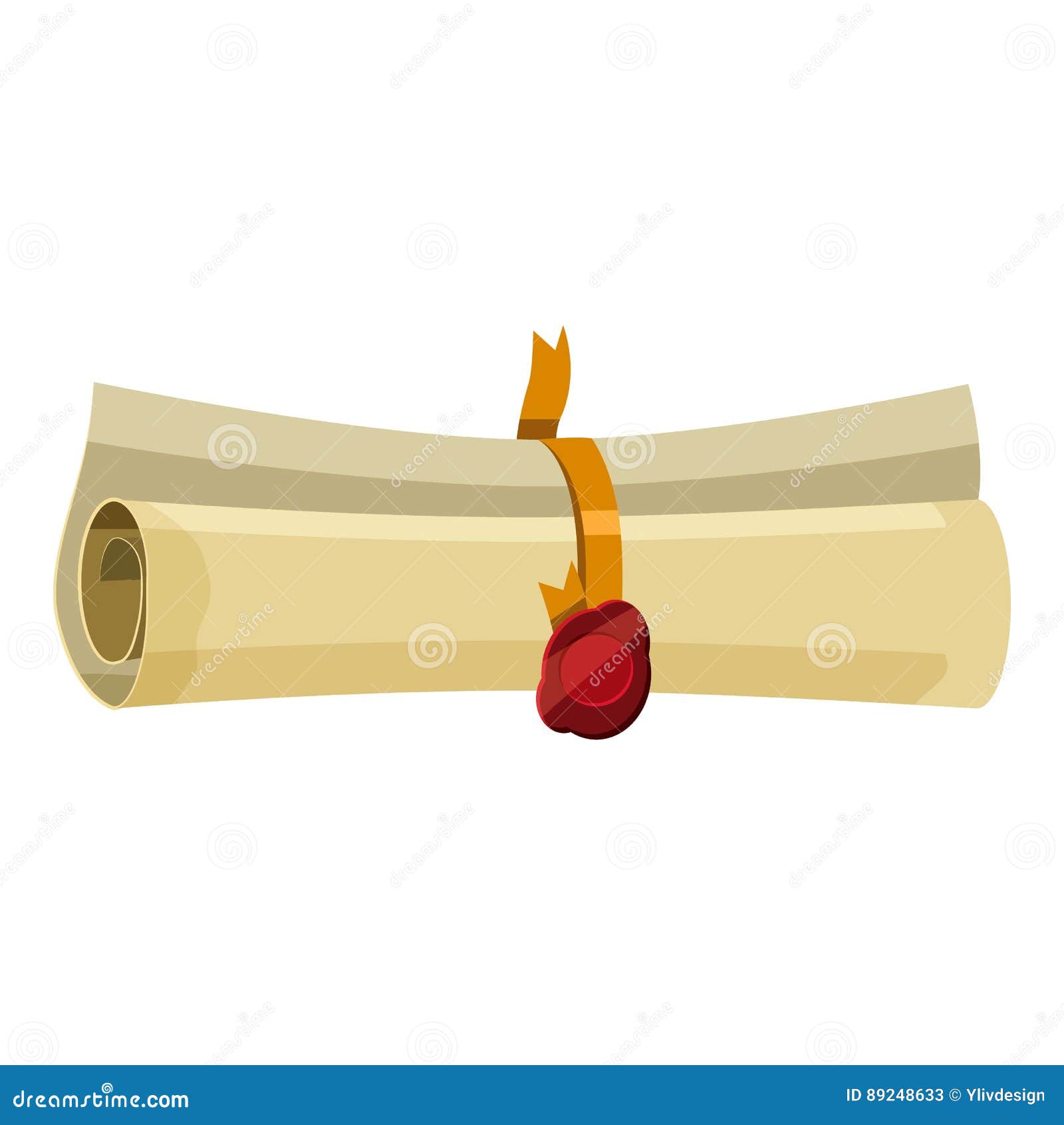 Magic Scroll Icon, Cartoon Style Stock Vector - Illustration of magical ...