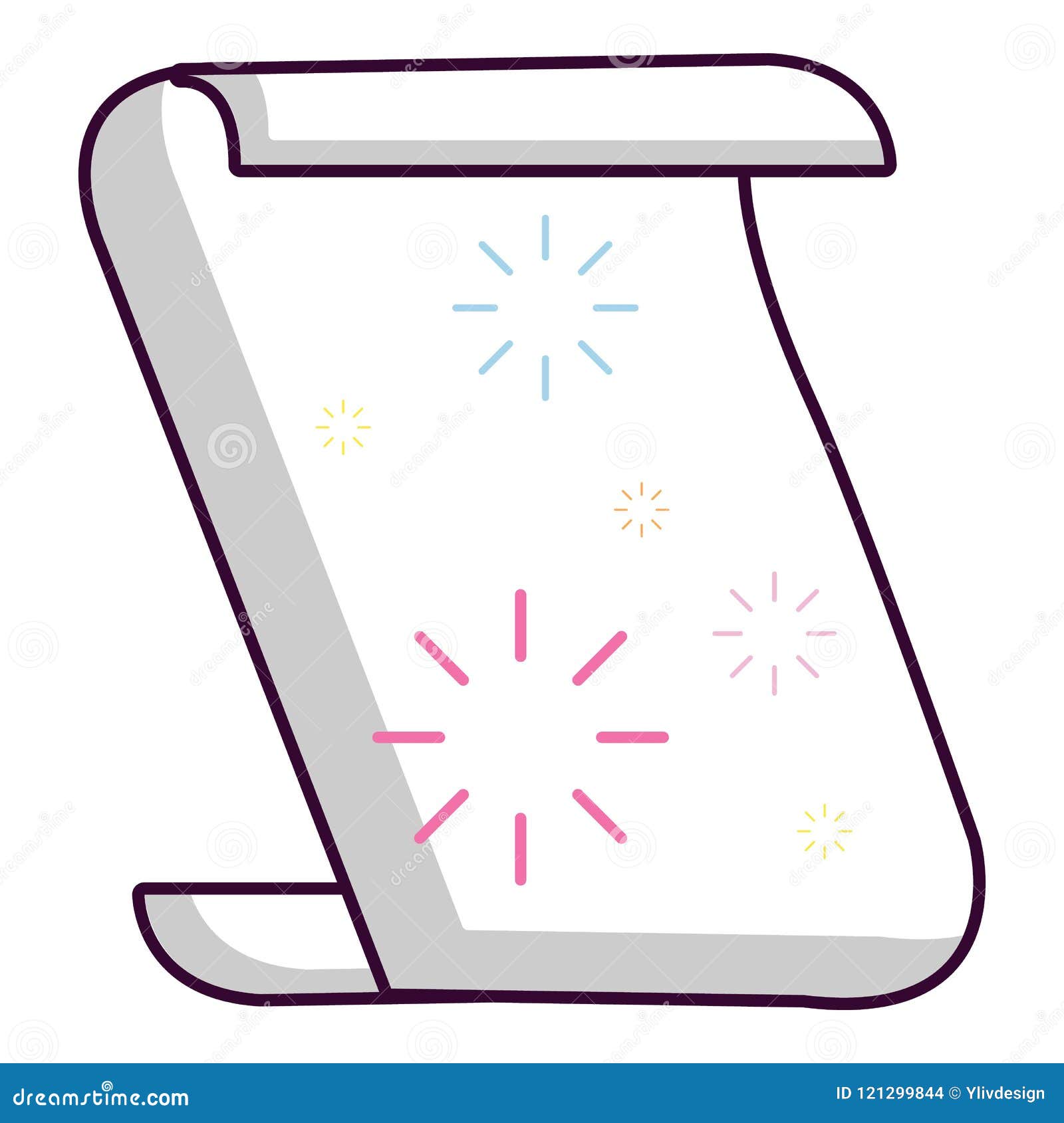 Magic Scroll Icon, Cartoon Style Stock Vector - Illustration of icon ...