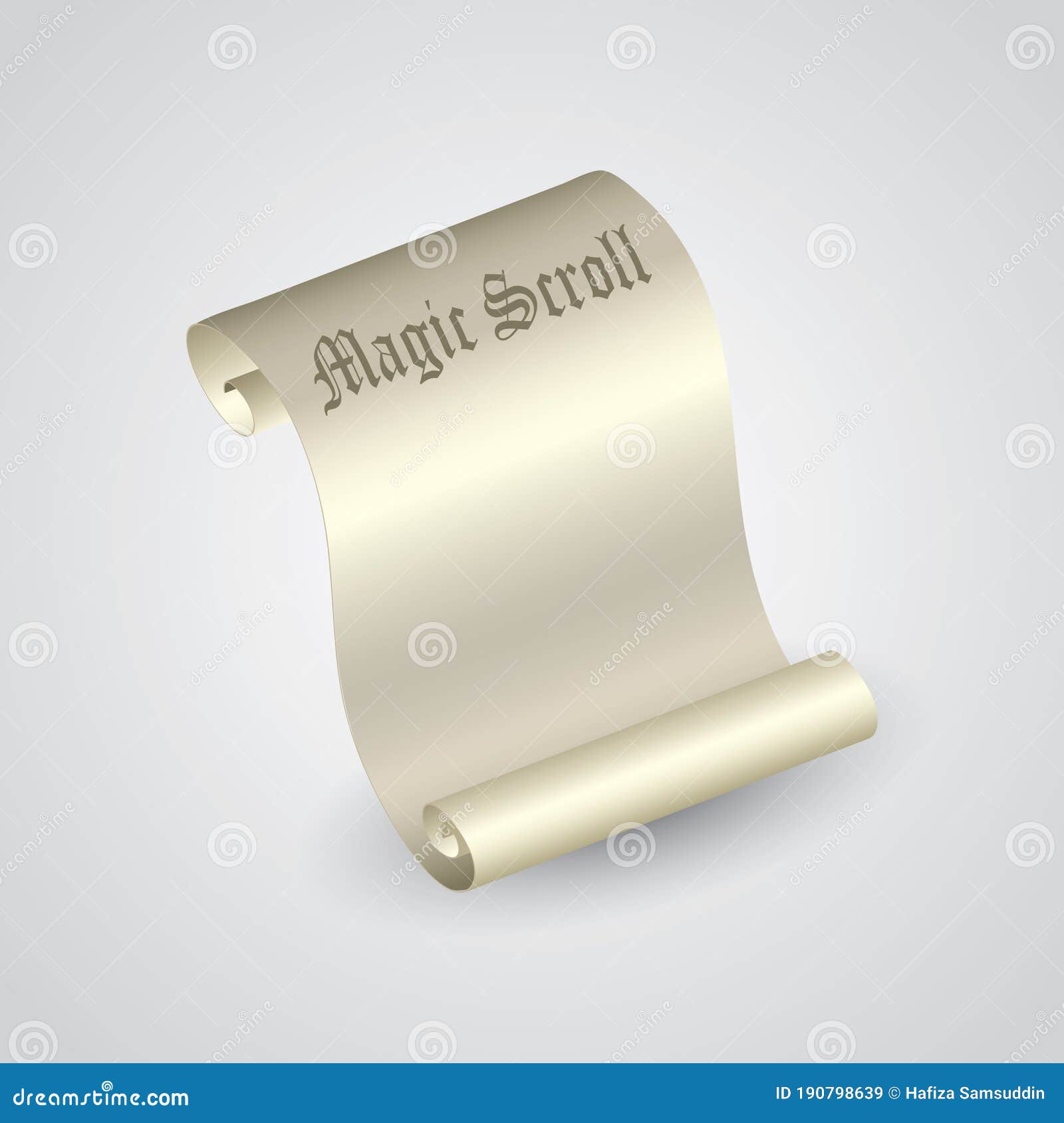 Magic Scroll. Vector Illustration Decorative Design Stock Vector ...