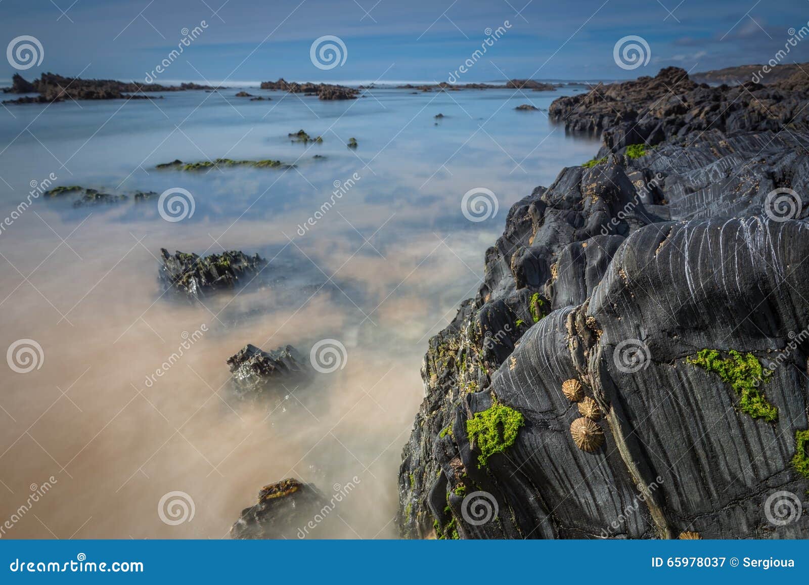 Magic Seascape in Long Exposure. Stock Image - Image of motion ...