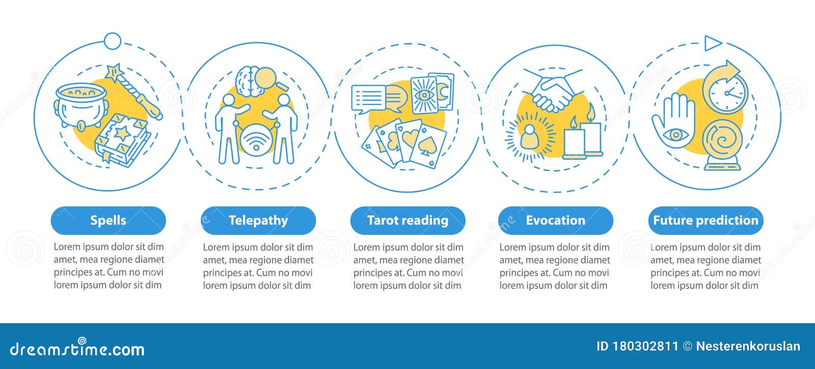 Magic Services Vector Infographic Template. Business Presentation ...