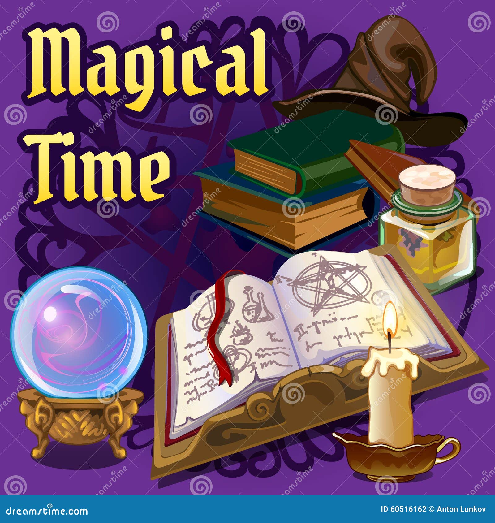 Magic Book With Stars Thin Line Icon. Open Book Vector Illustration ...