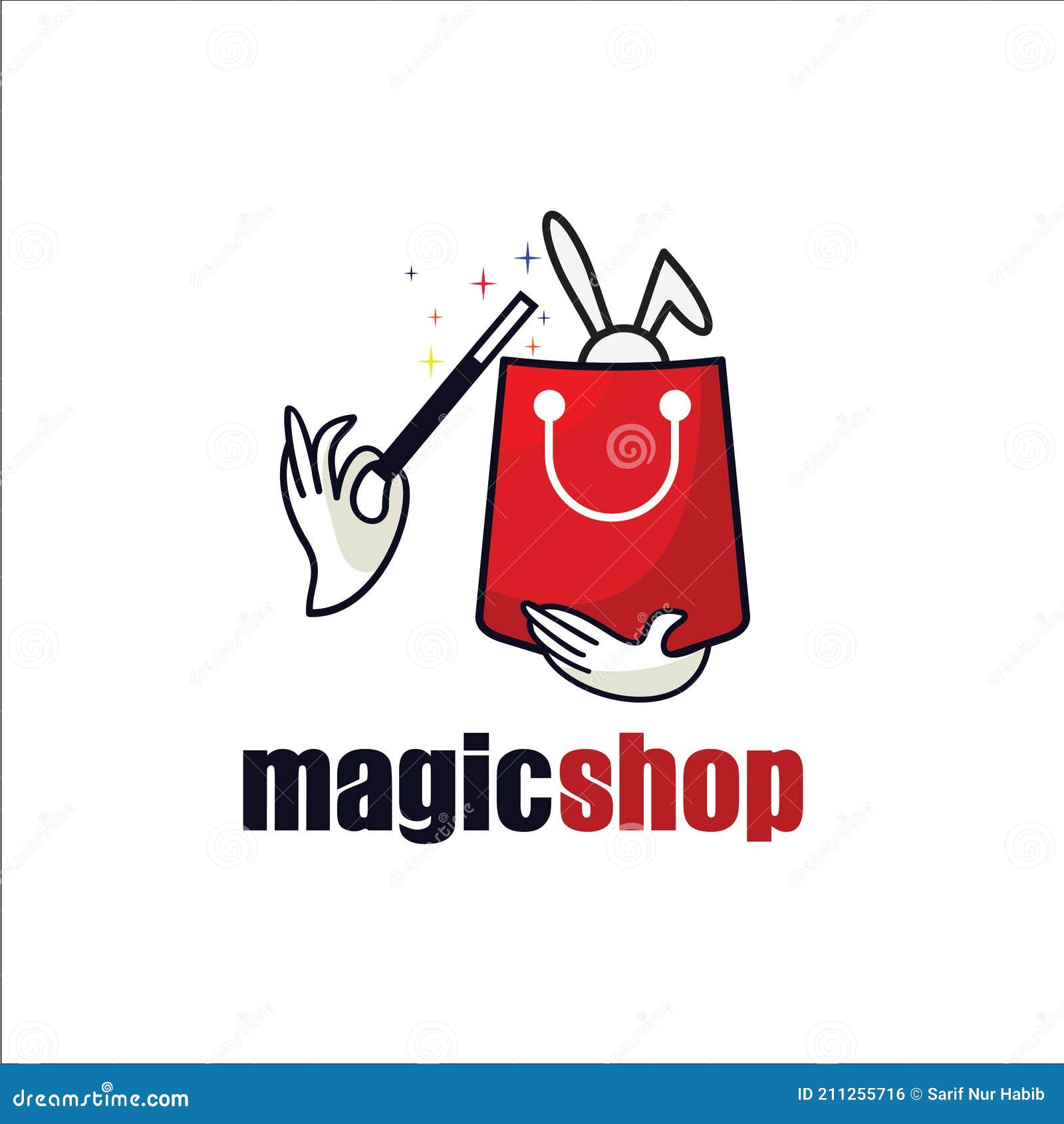 Magic Shop Logo Design Vector Illustration | CartoonDealer.com #211255716