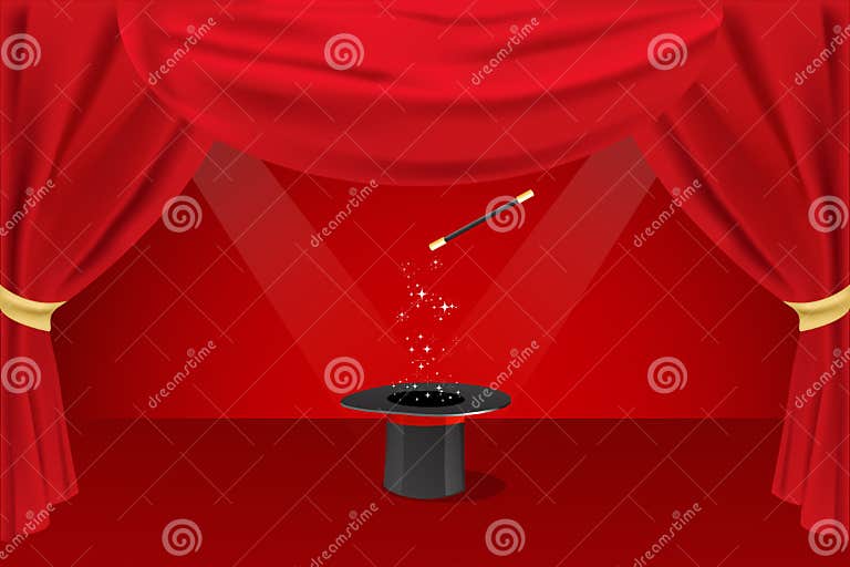 Magic show stock illustration. Illustration of entertainment - 16906859