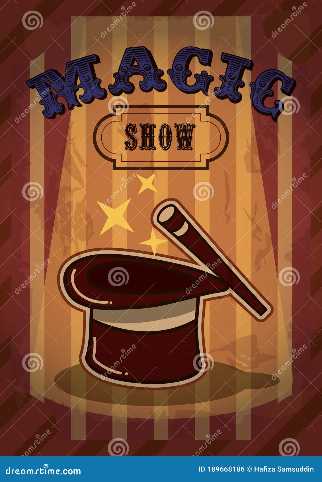 Magic Show Advertisement. Vector Illustration Decorative Design Stock ...