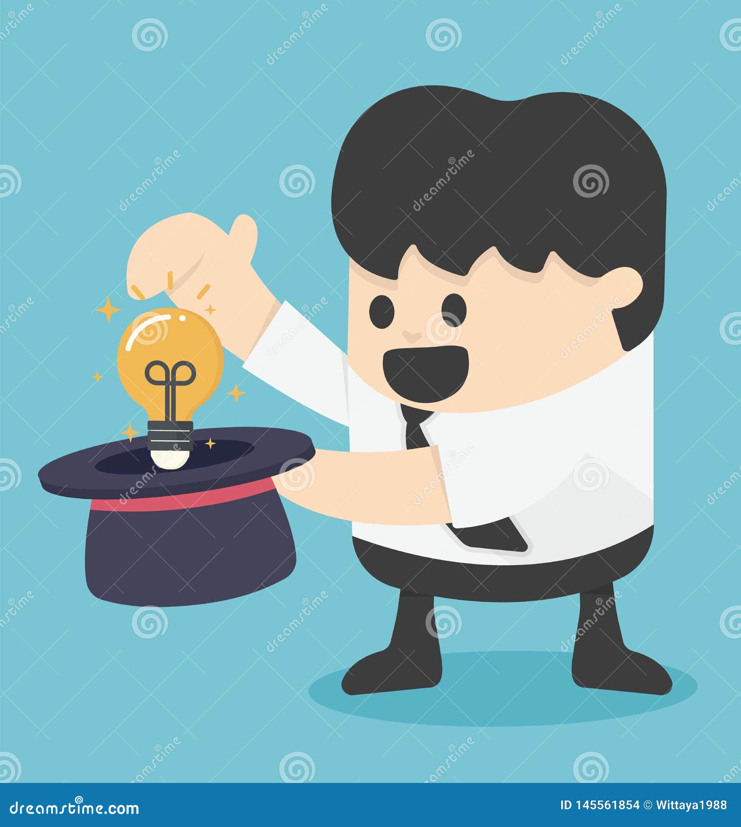 Magic Show of the Businessmen Shown that Represents Ingenuity Stock ...