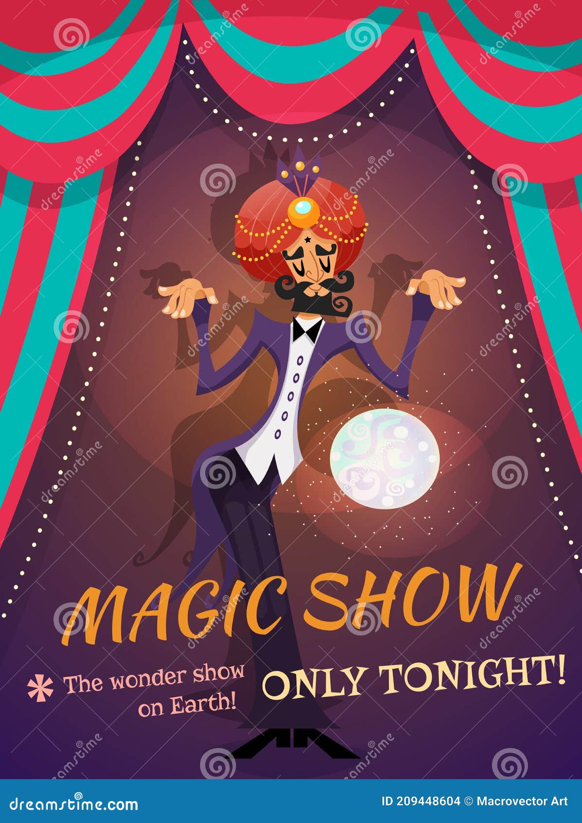 Magic Show Poster Vector Design Illustration Stock Vector ...