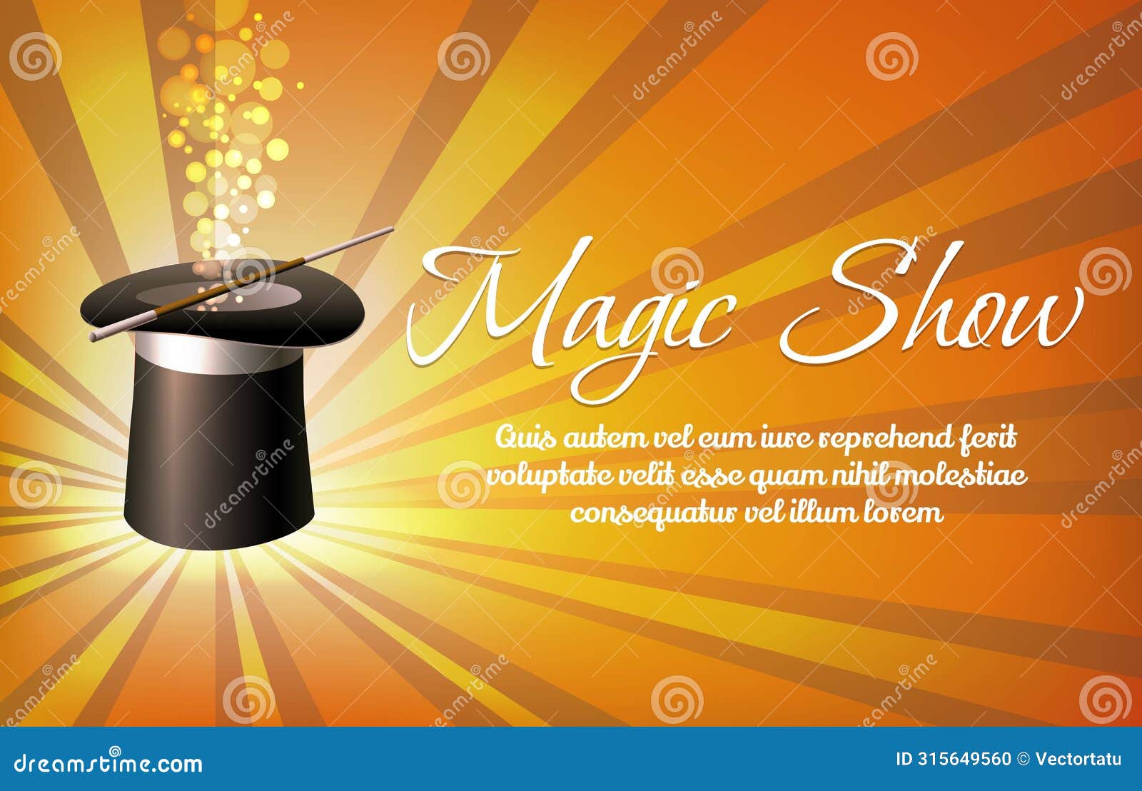 Magic show poster stock vector. Illustration of concept - 315649560
