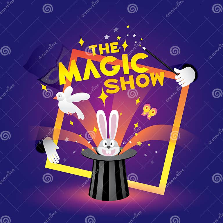 The magic show stock vector. Illustration of kids, magician - 69382853