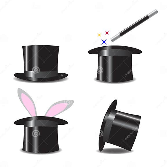 Magic silk hat stock illustration. Illustration of magician - 10742246