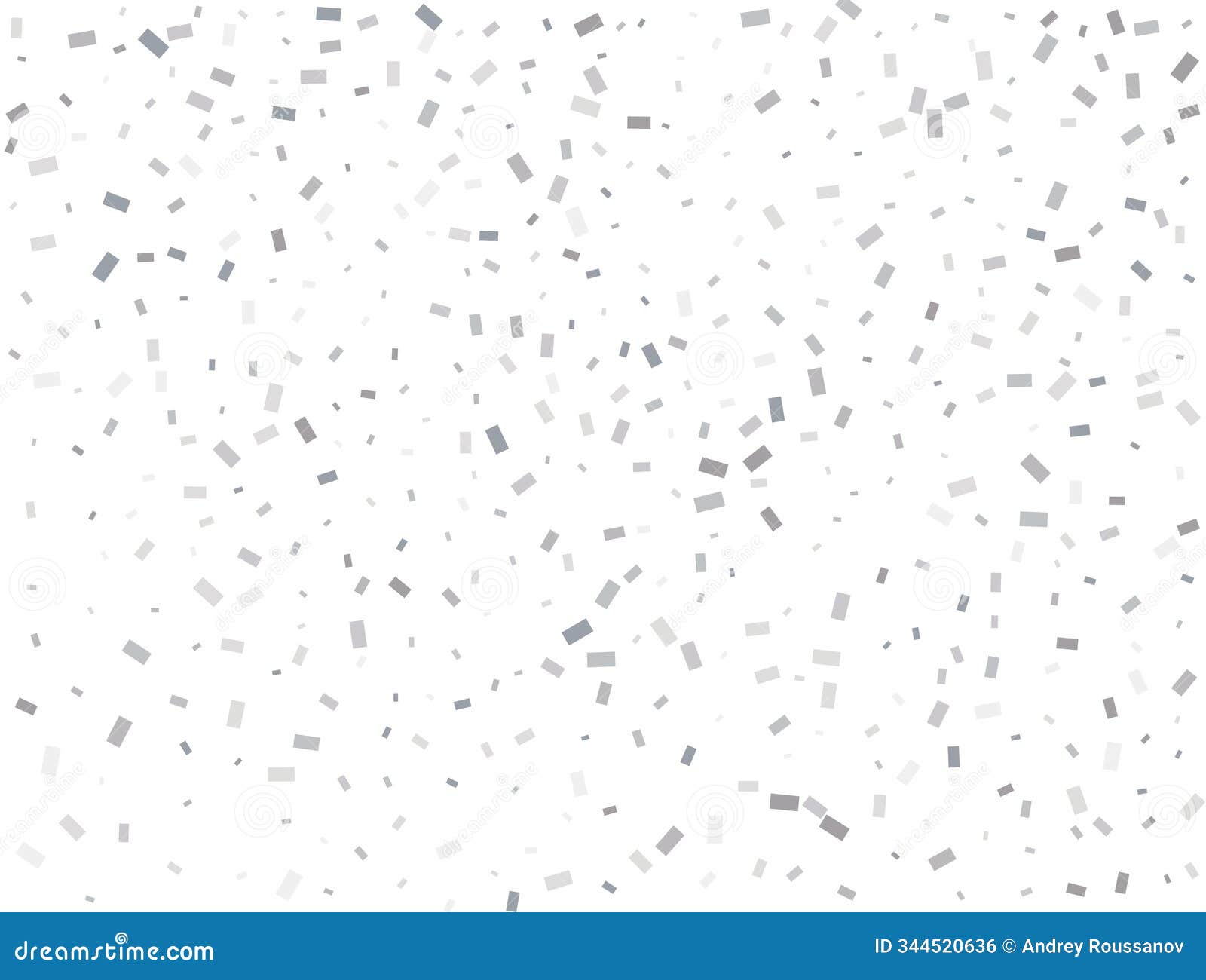 Magic Silver Rectangular Glitter Confetti Background. White Festive ...