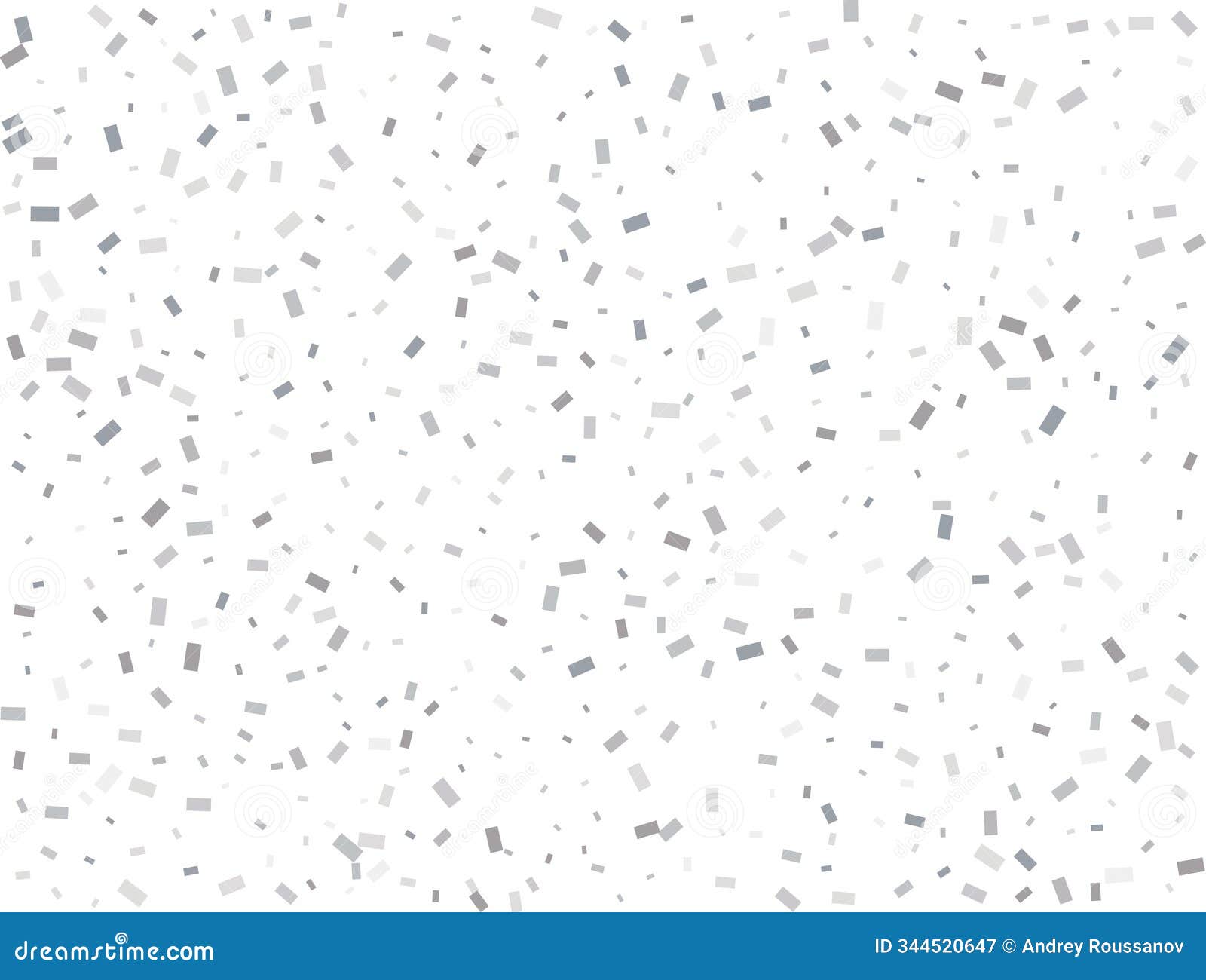 Magic Silver Rectangular Glitter Confetti Background. White Festive ...