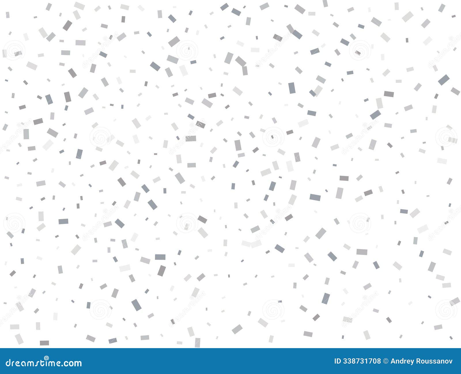 Magic Silver Rectangular Glitter Confetti Background. White Festive ...