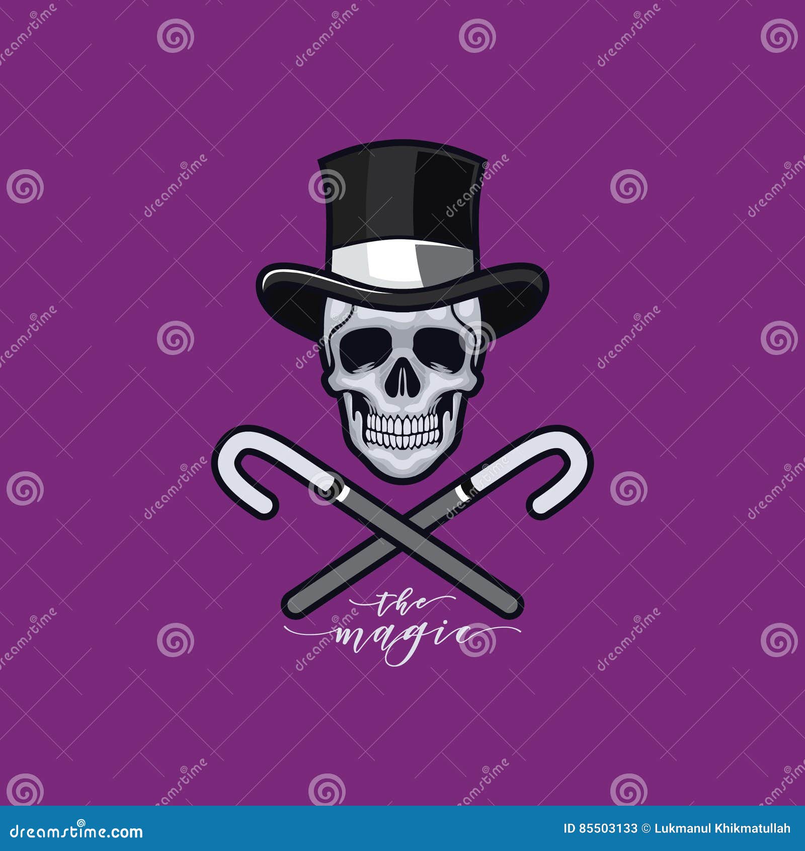 Magic skull stock illustration. Illustration of skull - 85503133