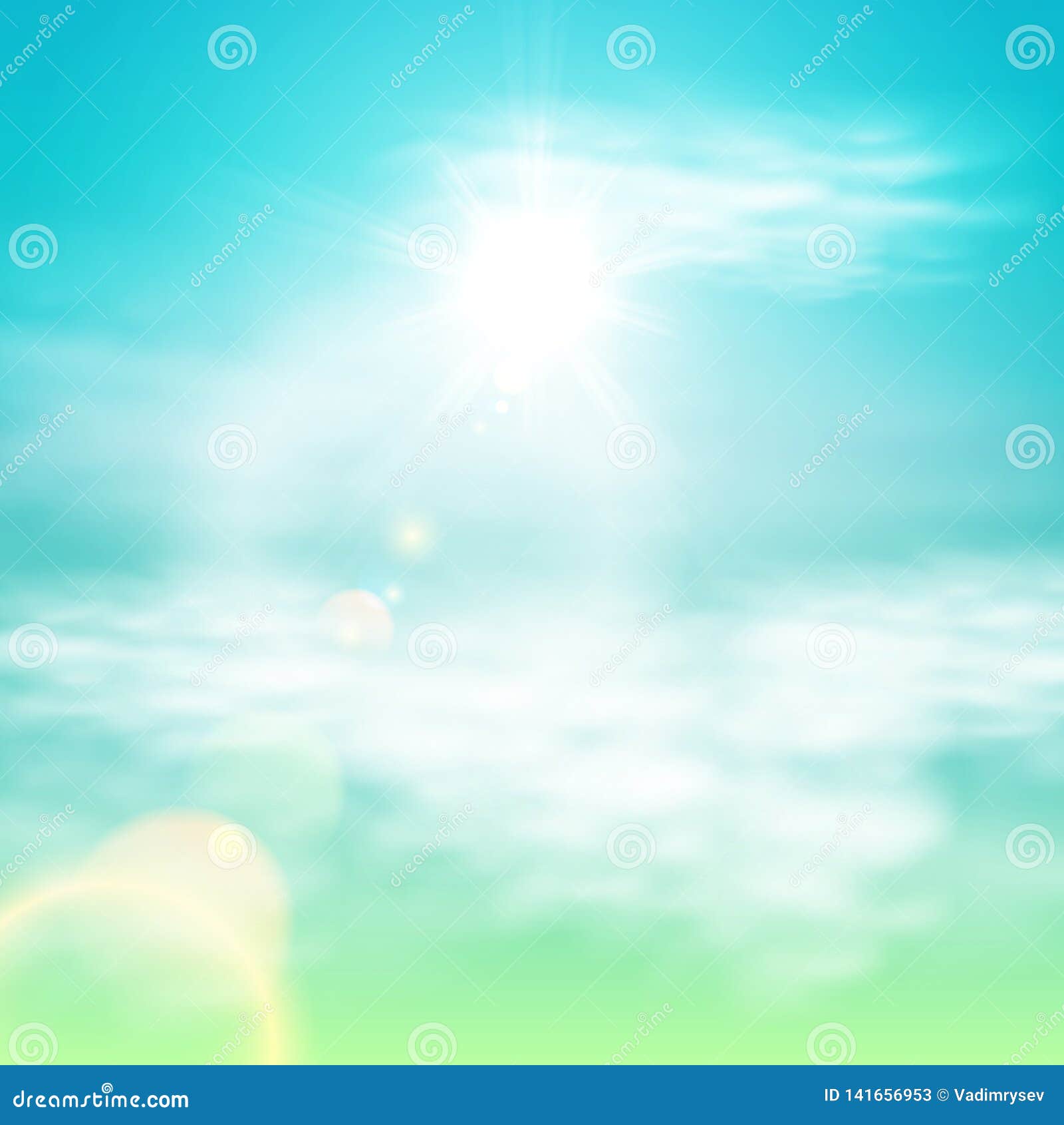 Magic Sky with Shining Stars and Rays of Light. Stock Vector ...