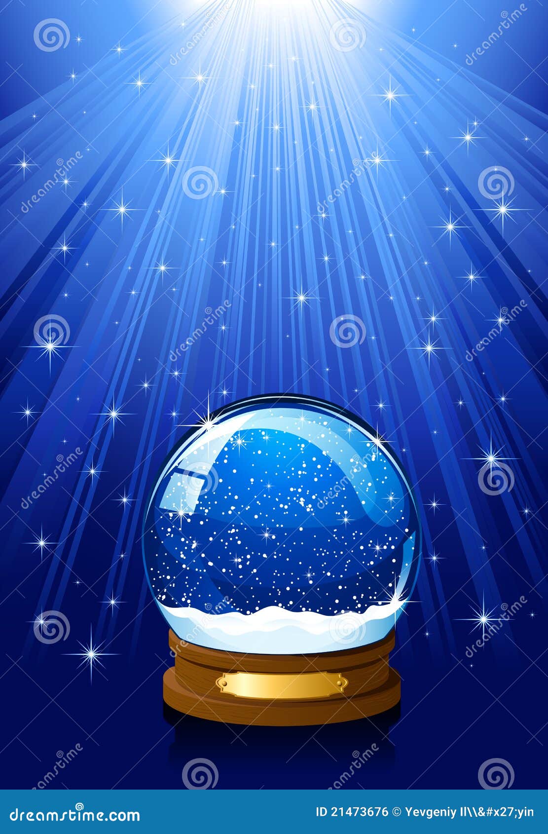Magic Snow globe stock vector. Illustration of empty - 21473676