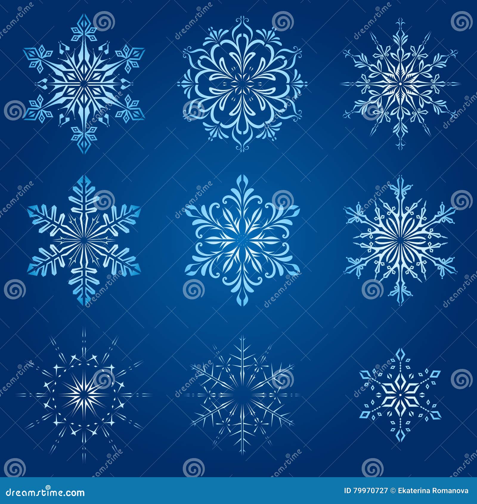 Magic Snowflakes stock vector. Illustration of happy - 79970727