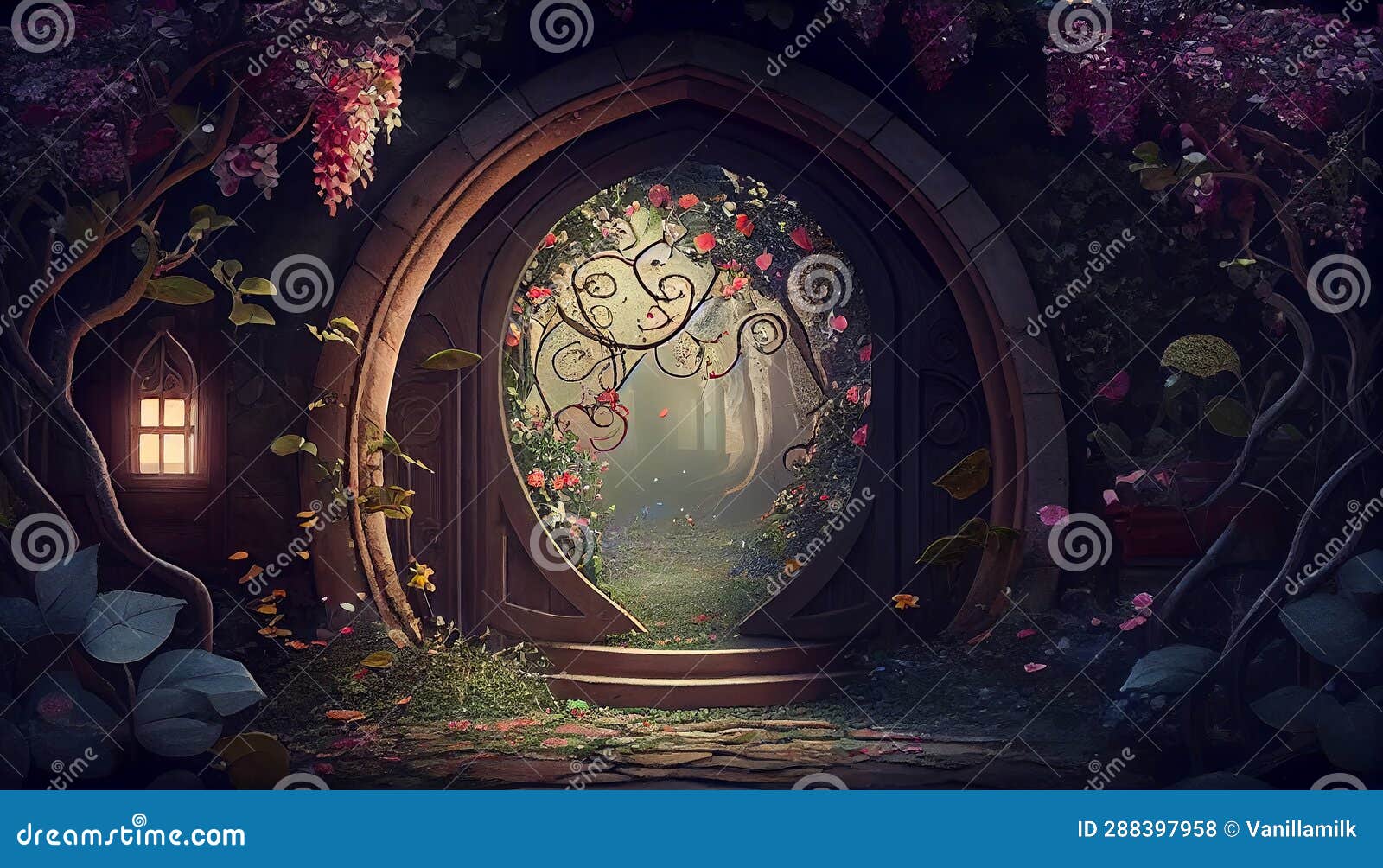 Magic Space Inner World Starry Door Digital Generated Artwork ...