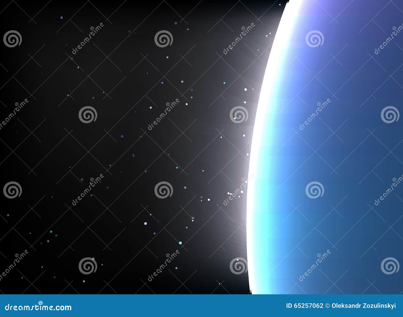 Magic Space Planets, Stars Vector Stock Vector - Illustration of beam ...