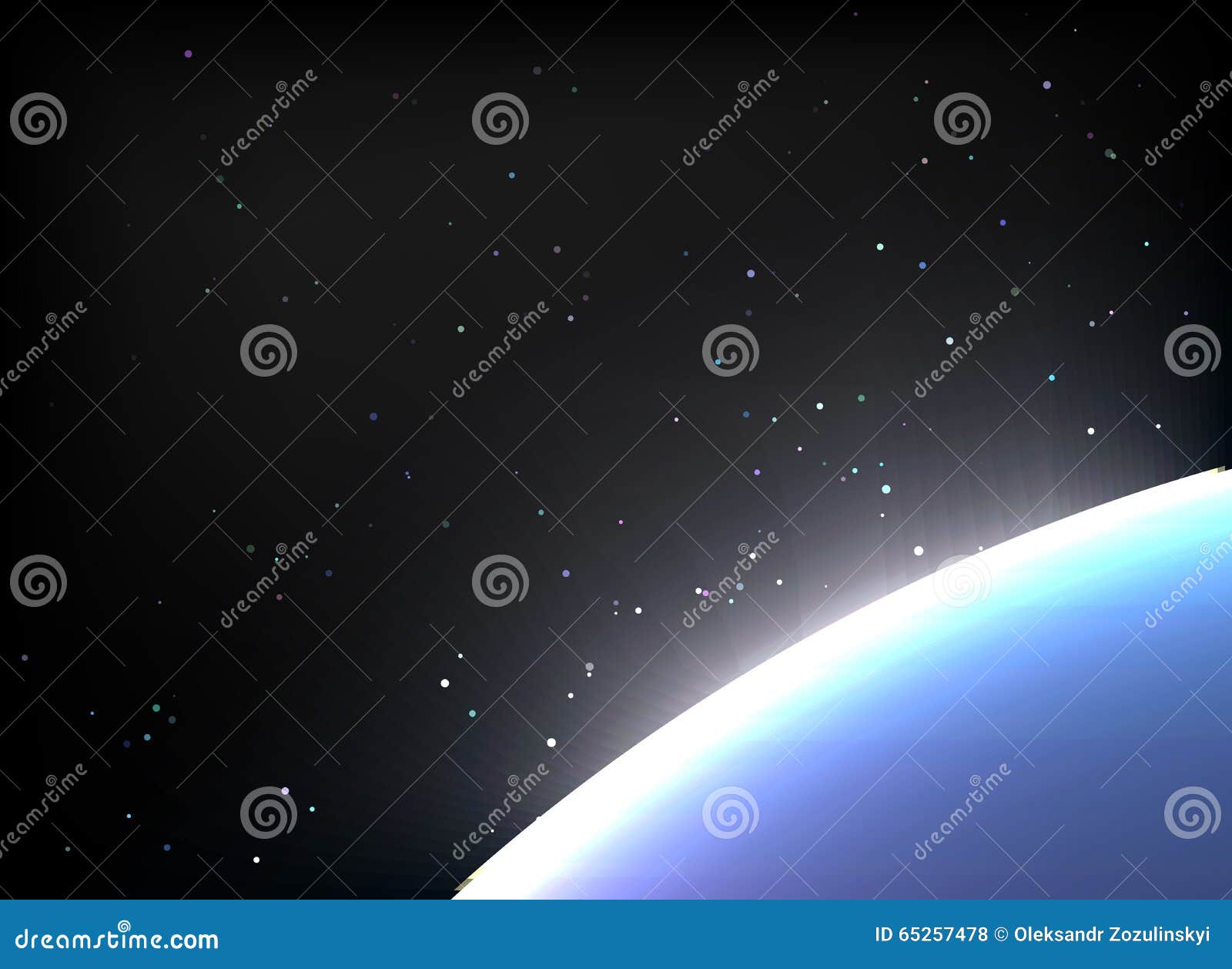 Magic Space Planets, Stars Vector Stock Vector - Illustration of blue ...