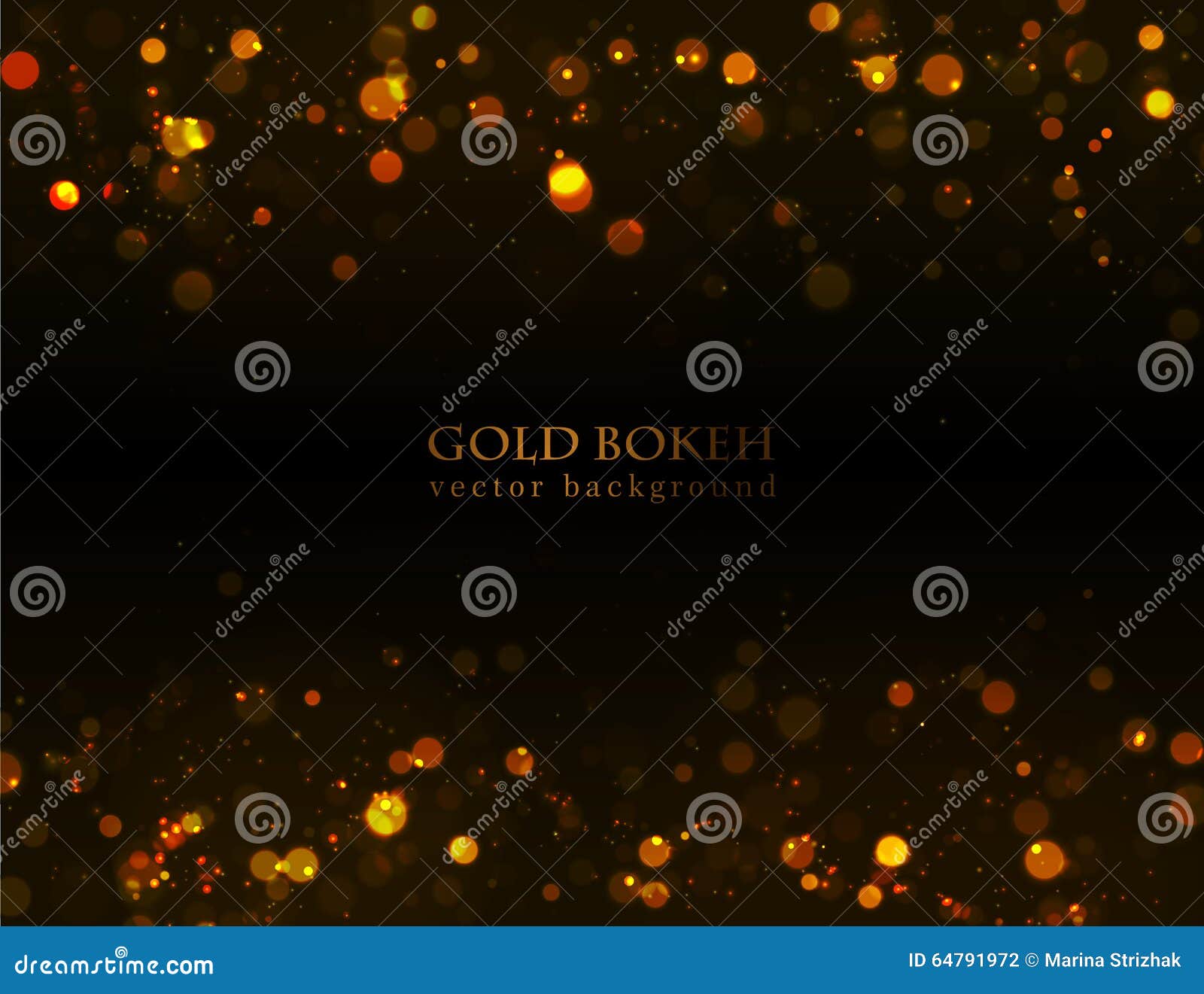 Magic Sparkle, Gold Dots on Dark Background Stock Vector - Illustration ...
